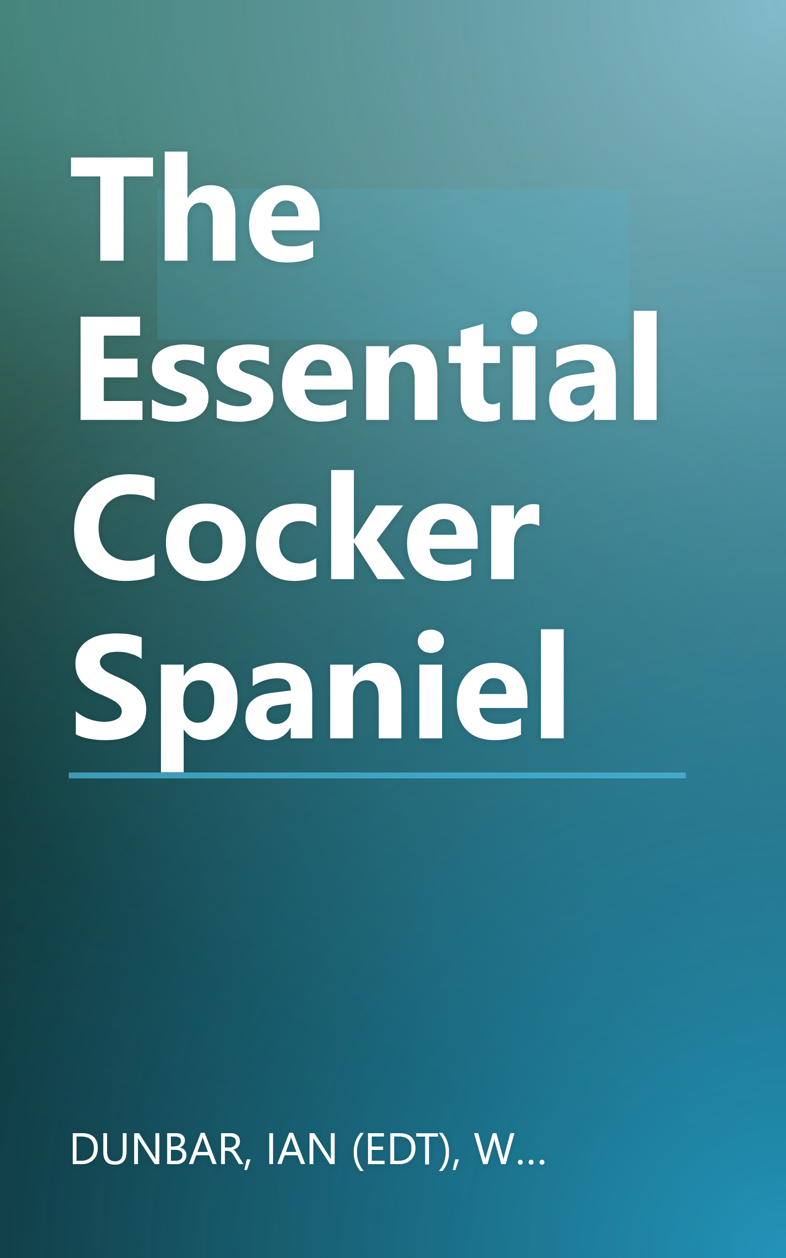The Essential Cocker Spaniel book cover