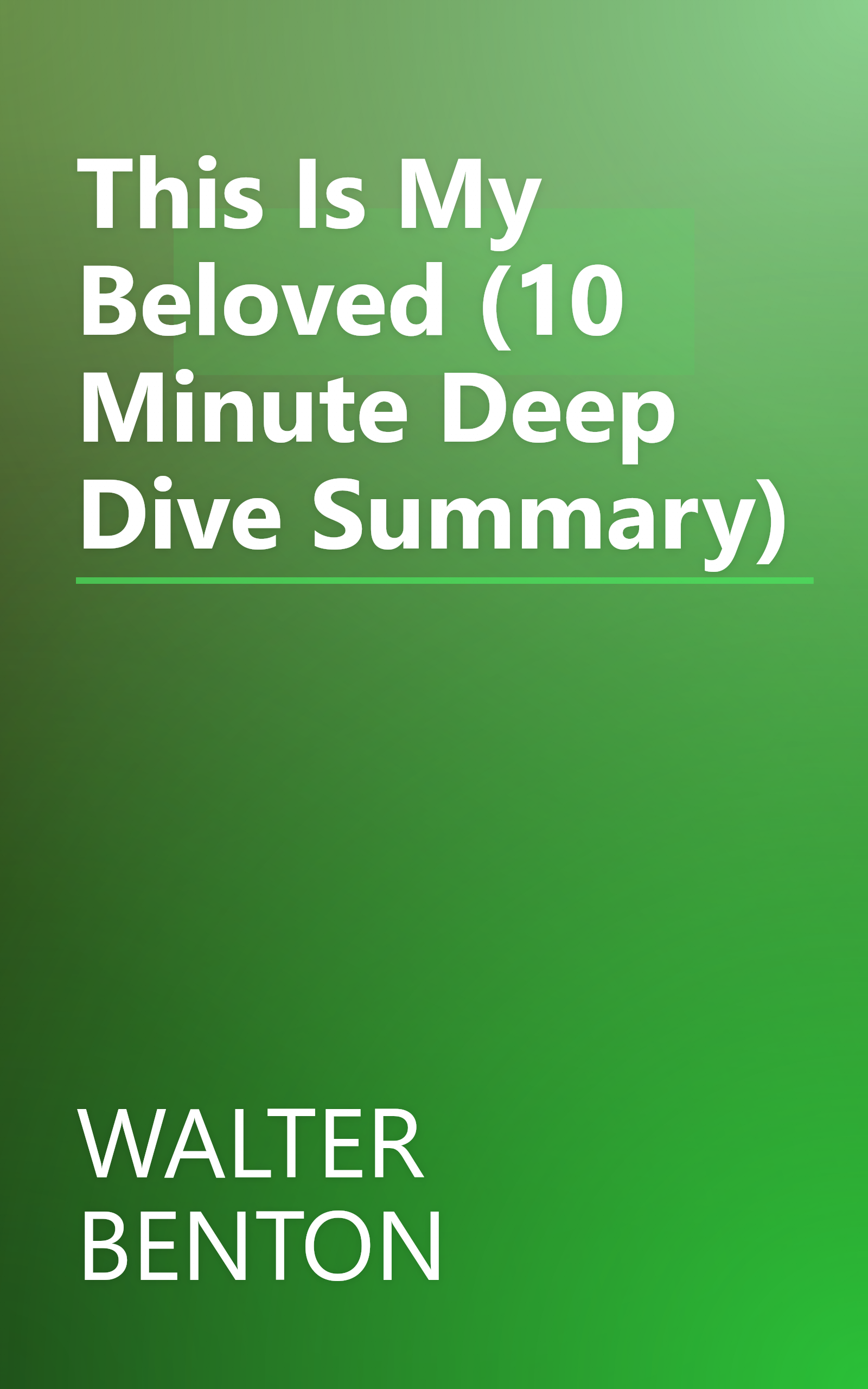 This Is My Beloved (10 Minute   Deep Dive Summary) book cover