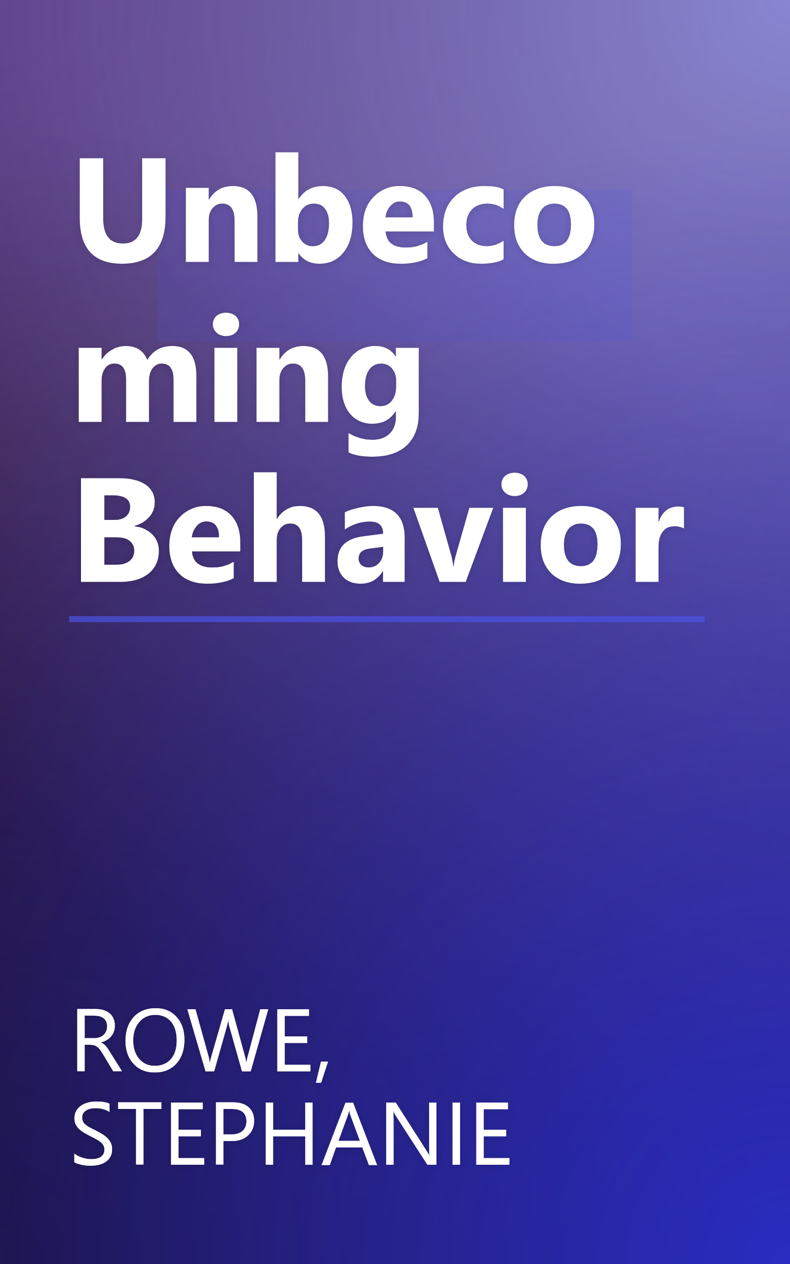 Unbecoming Behavior book cover