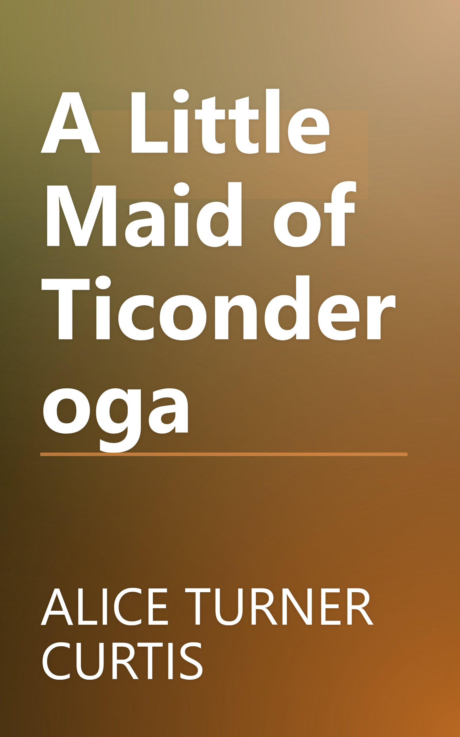 A Little Maid of Ticonderoga book cover