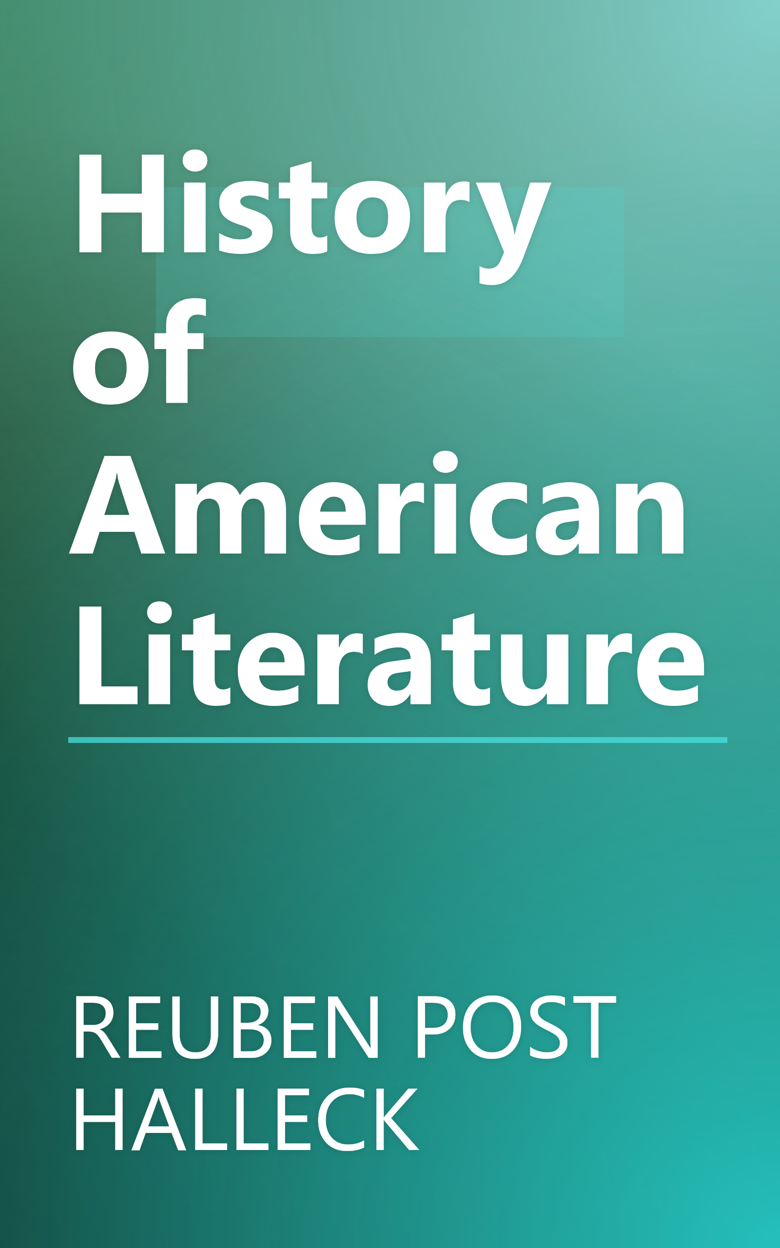 History of American Literature book cover