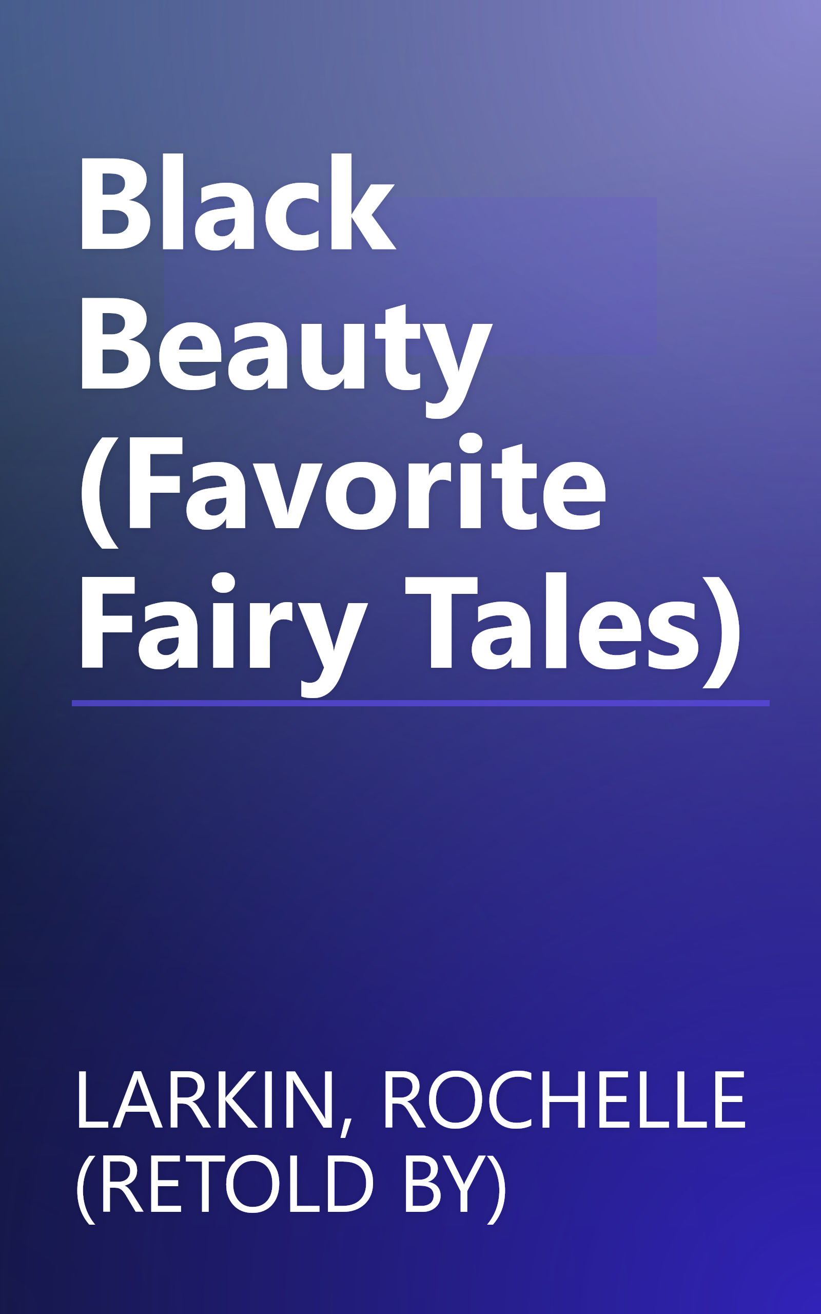 Black Beauty (Favorite Fairy Tales) book cover
