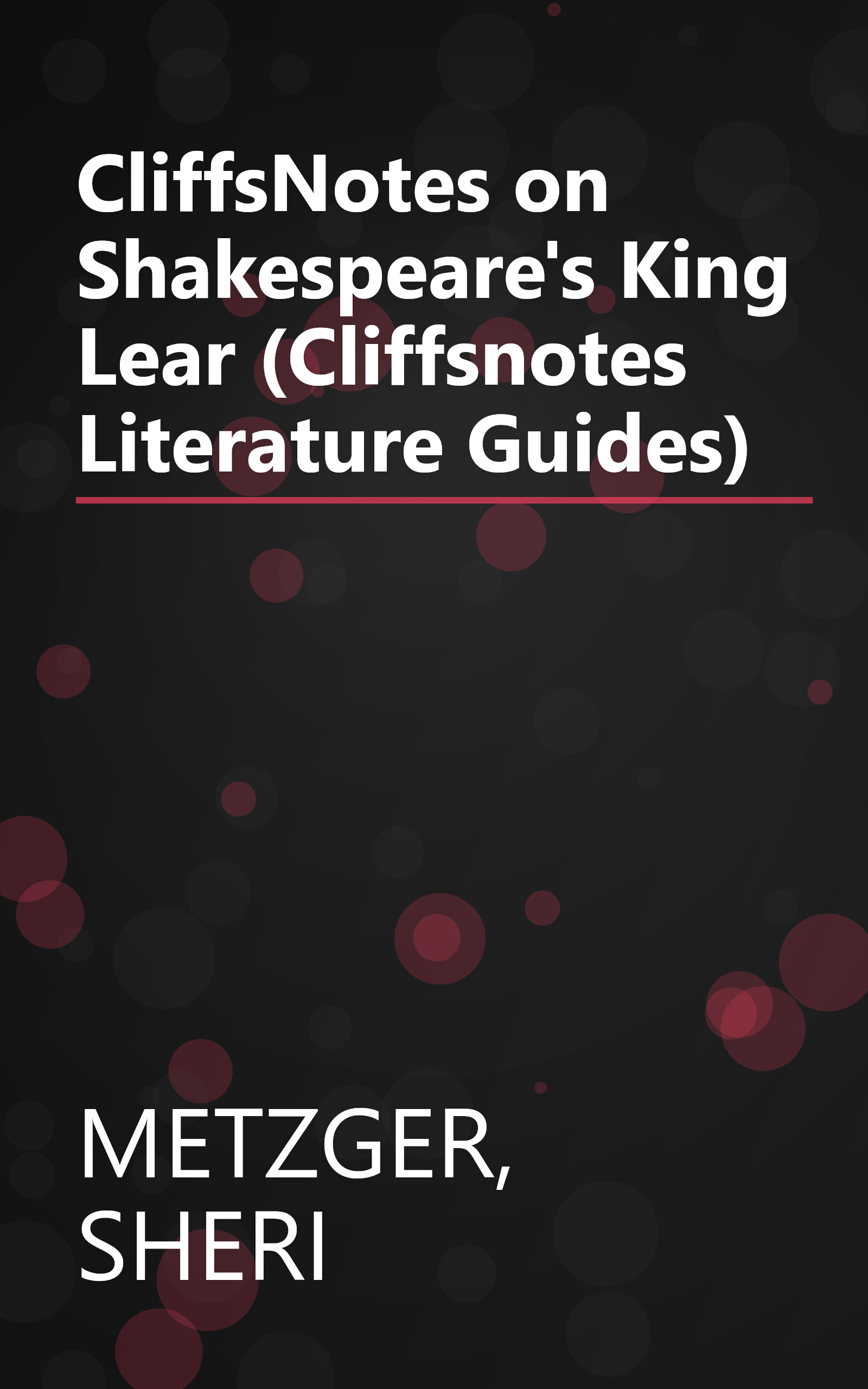 CliffsNotes on Shakespeare's King Lear (Cliffsnotes Literature Guides) book cover