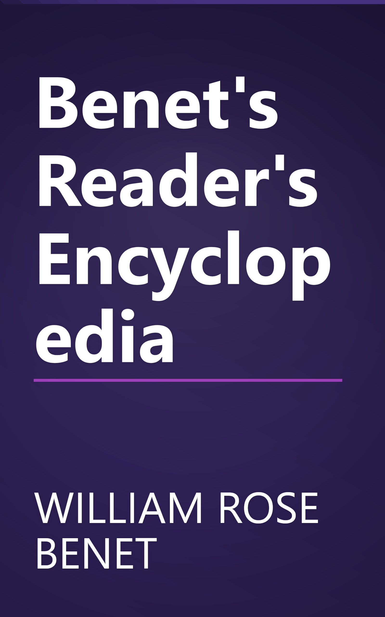 Benet's Reader's Encyclopedia book cover