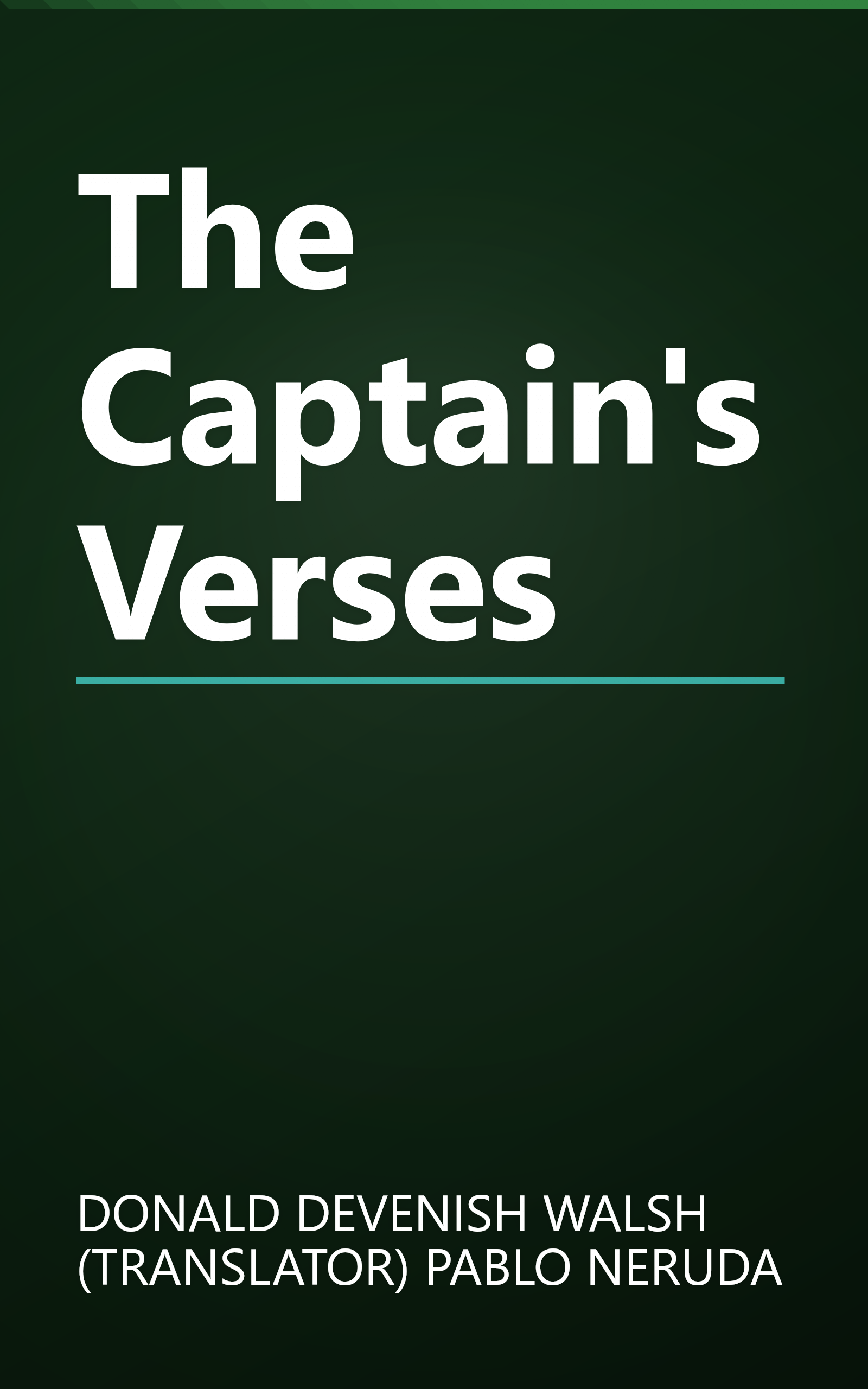 The Captain's Verses book cover