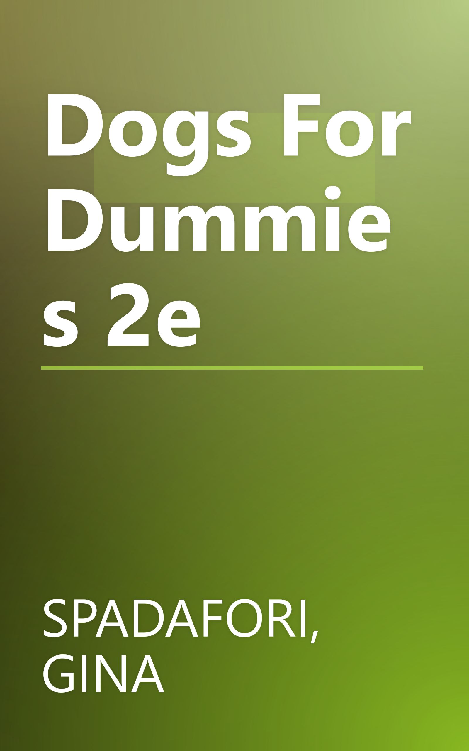 Dogs For Dummies 2e book cover