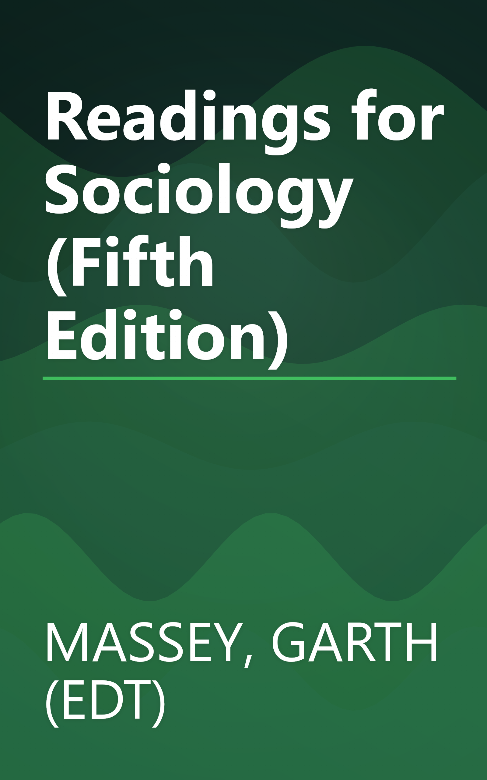 Readings for Sociology (Fifth Edition) book cover
