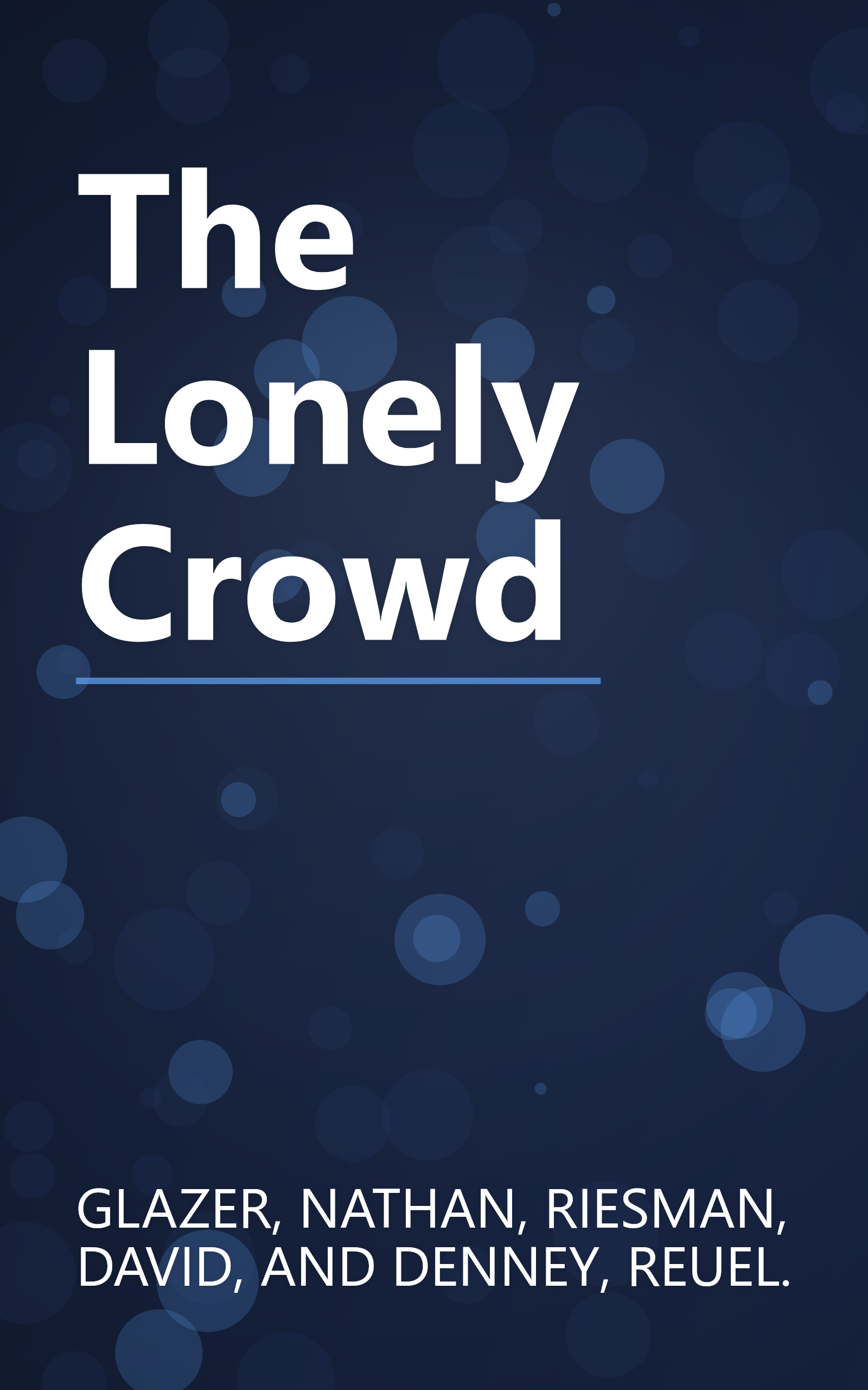 The Lonely Crowd book cover