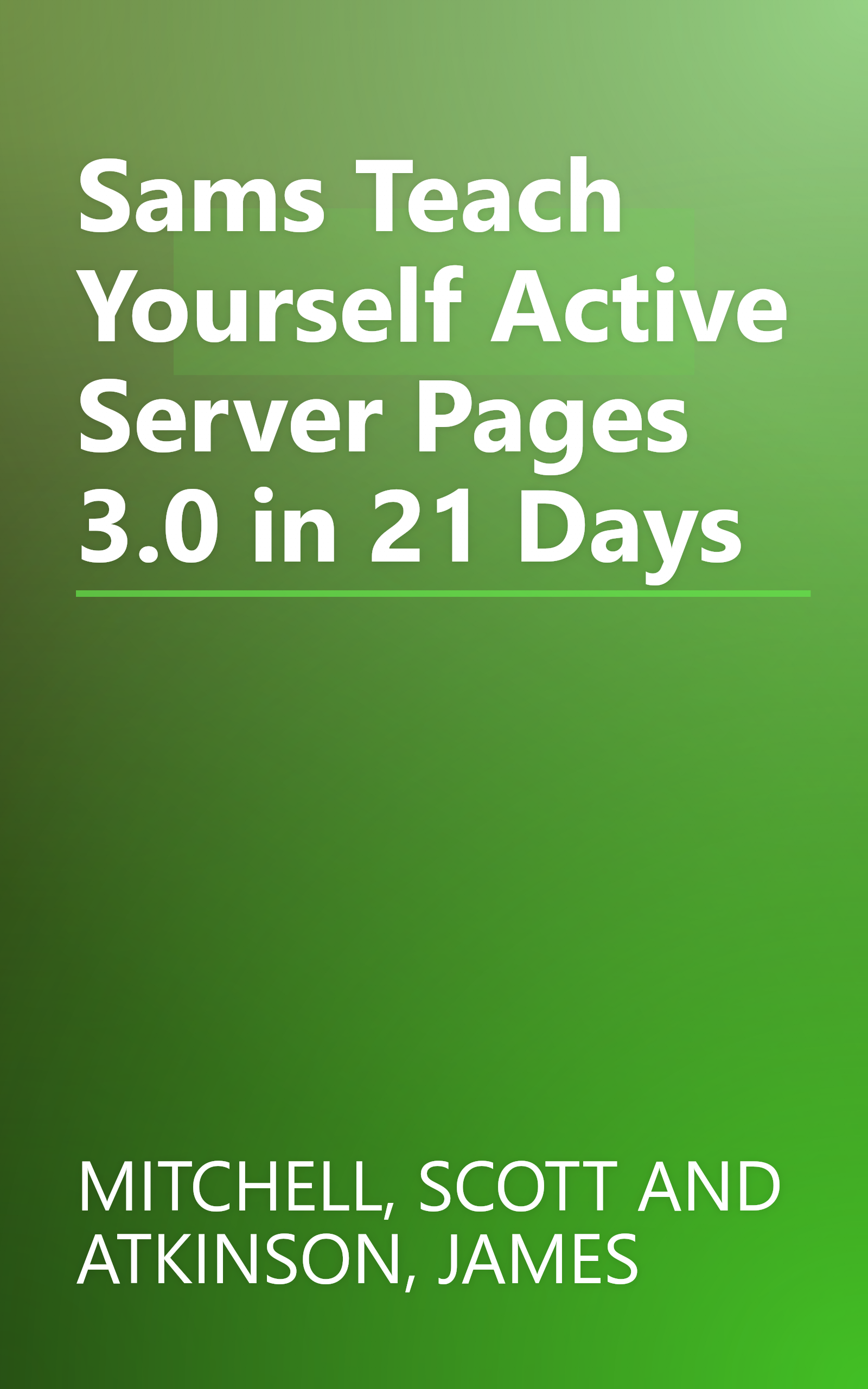 Sams Teach Yourself Active Server Pages 3.0 in 21 Days book cover