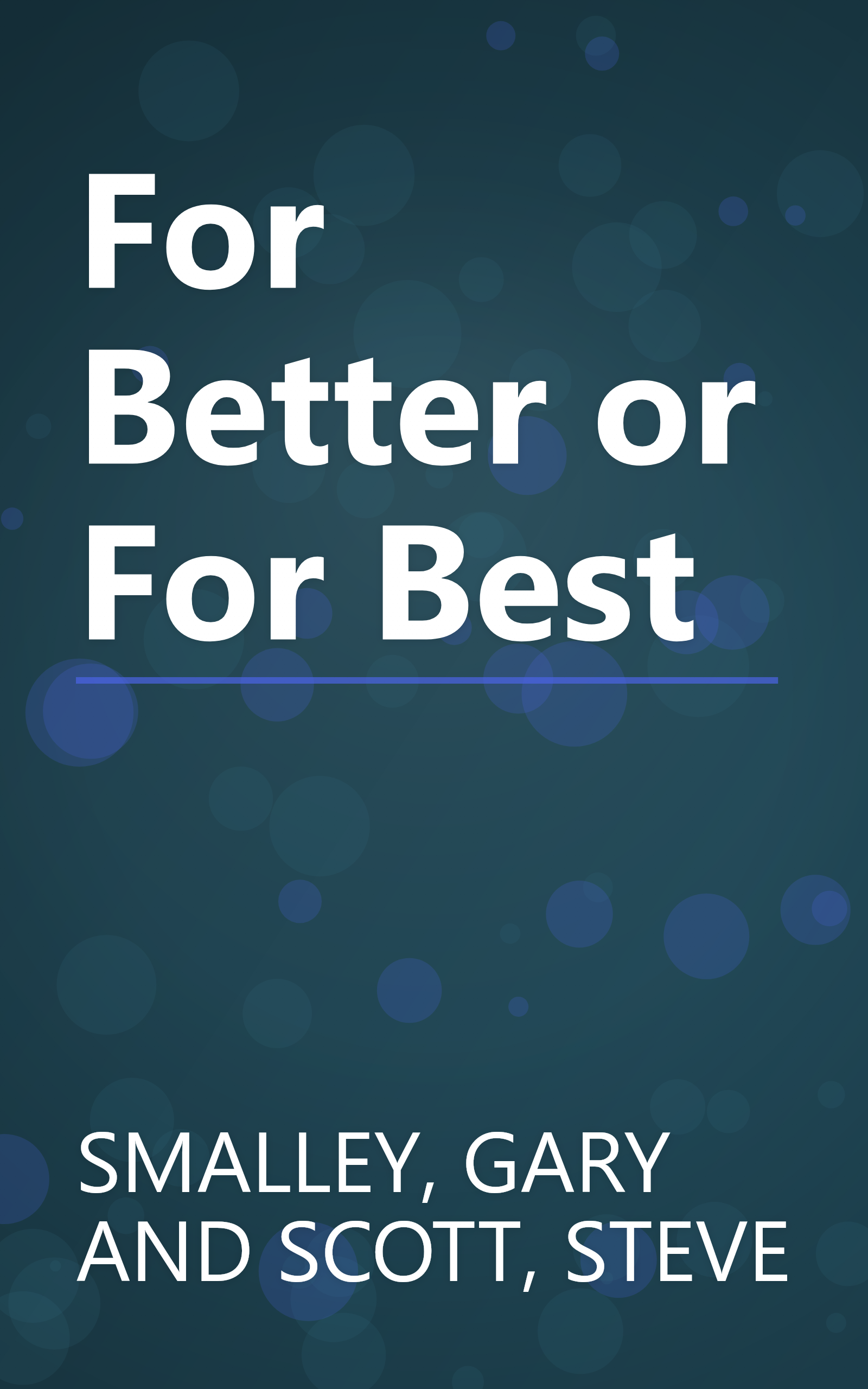 For Better or For Best book cover