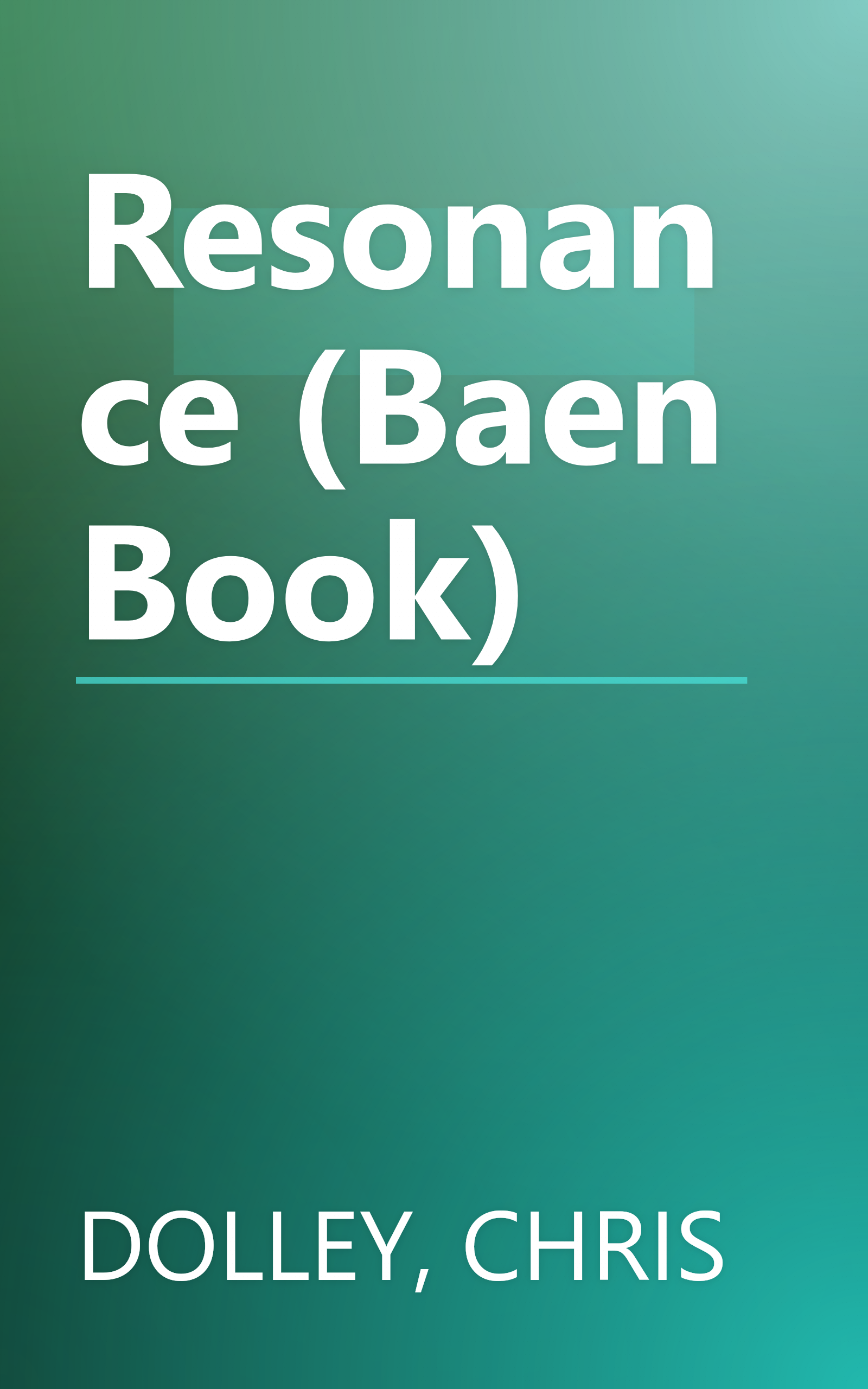Resonance (Baen Book) book cover
