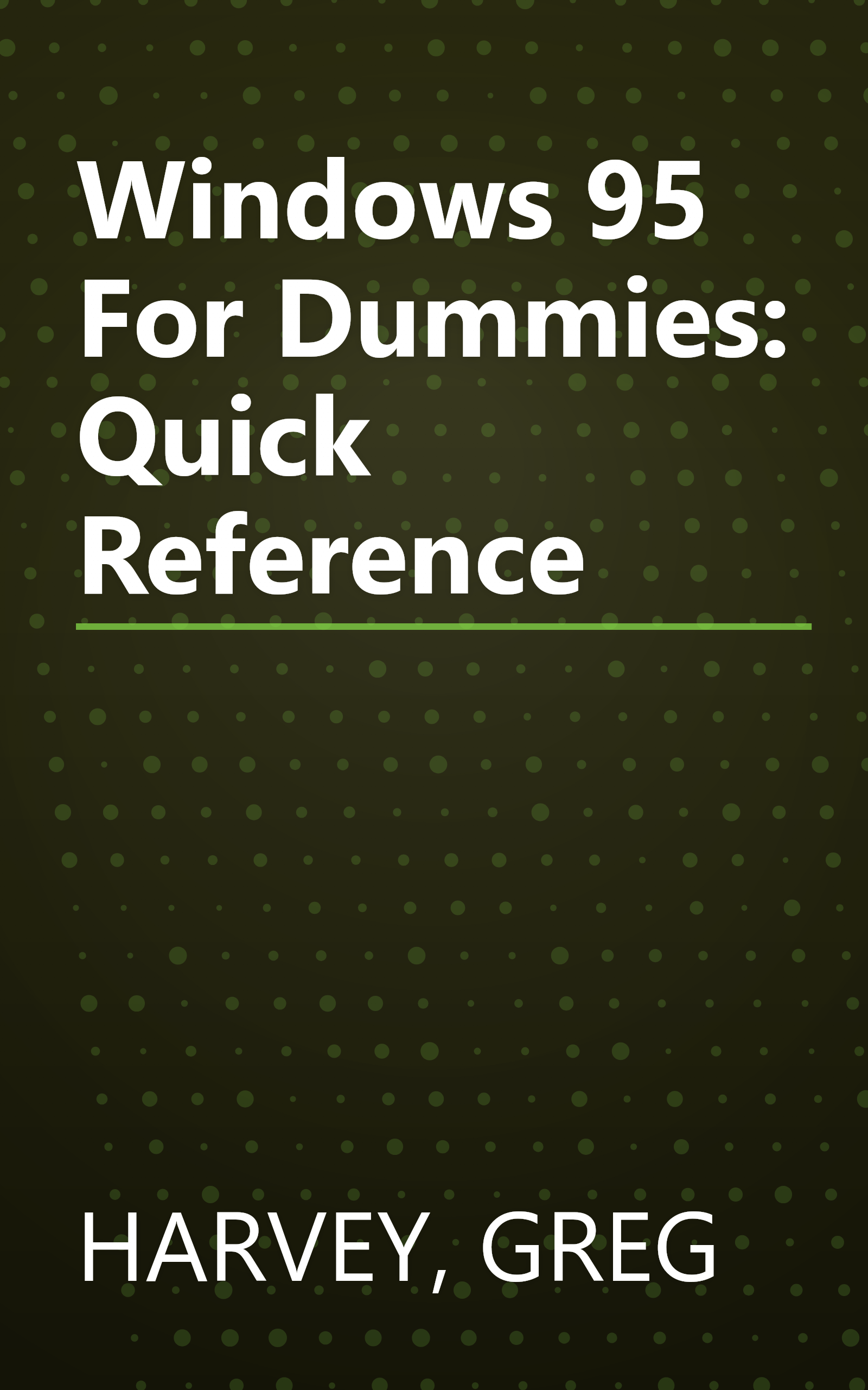 Windows 95 For Dummies: Quick Reference book cover