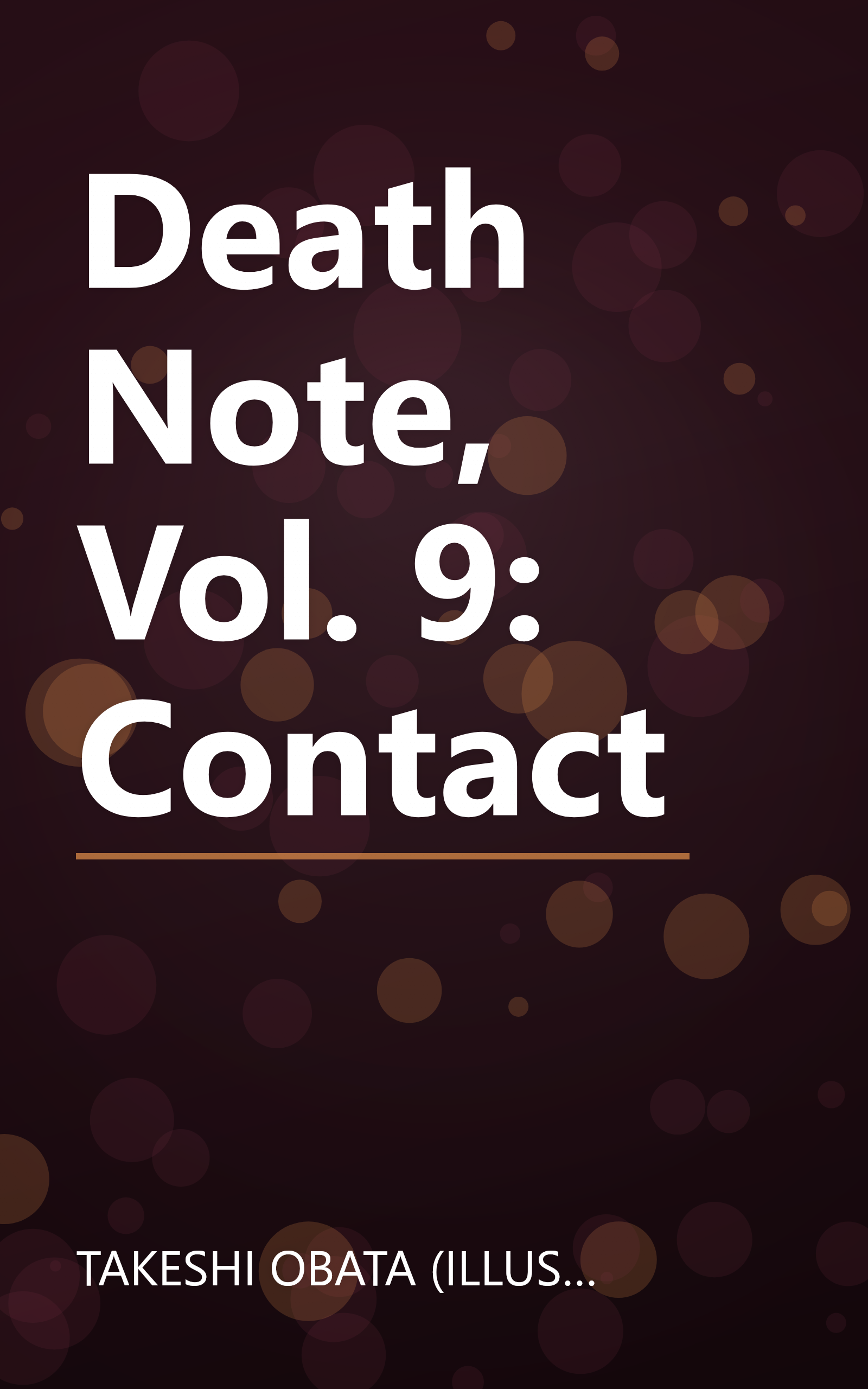 Death Note, Vol. 9: Contact book cover