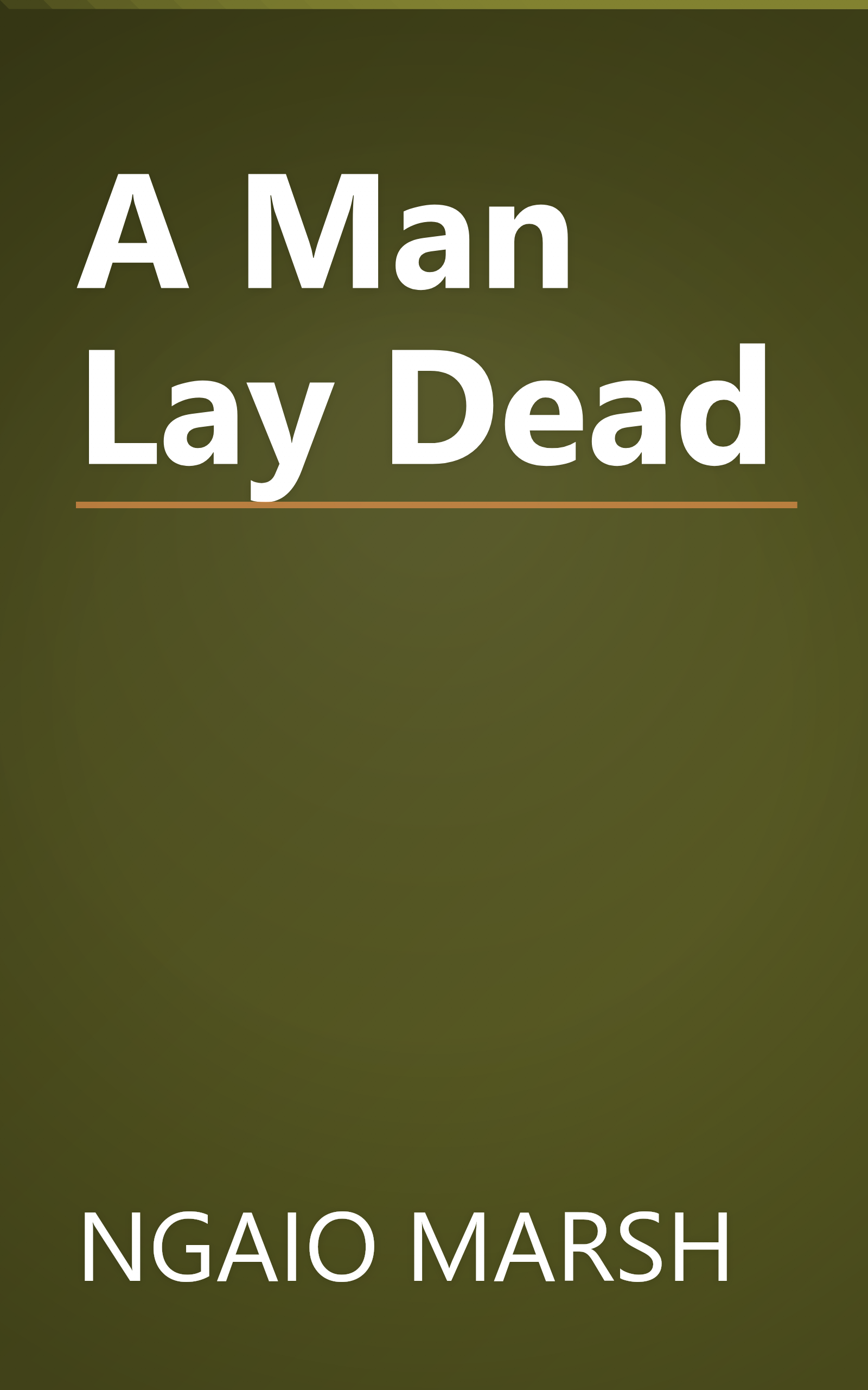 A Man Lay Dead book cover