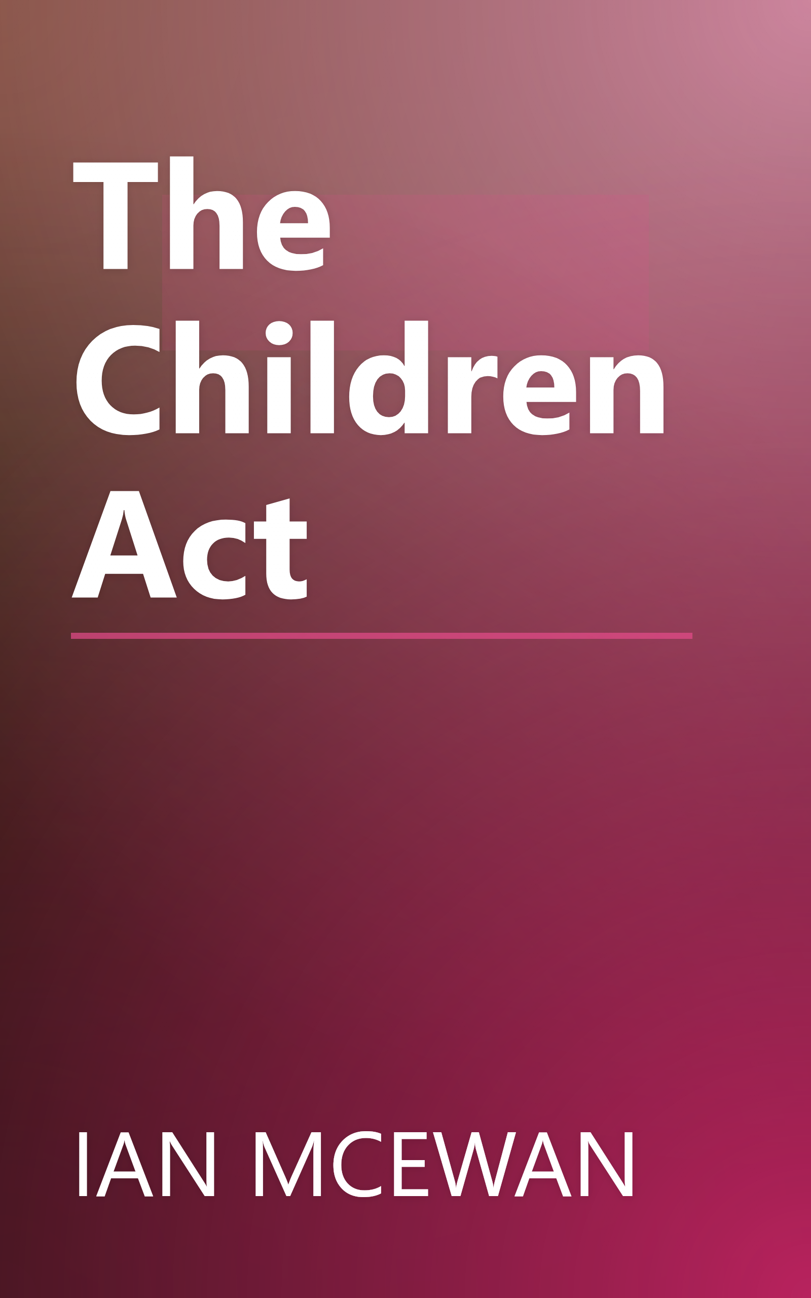 The Children Act book cover