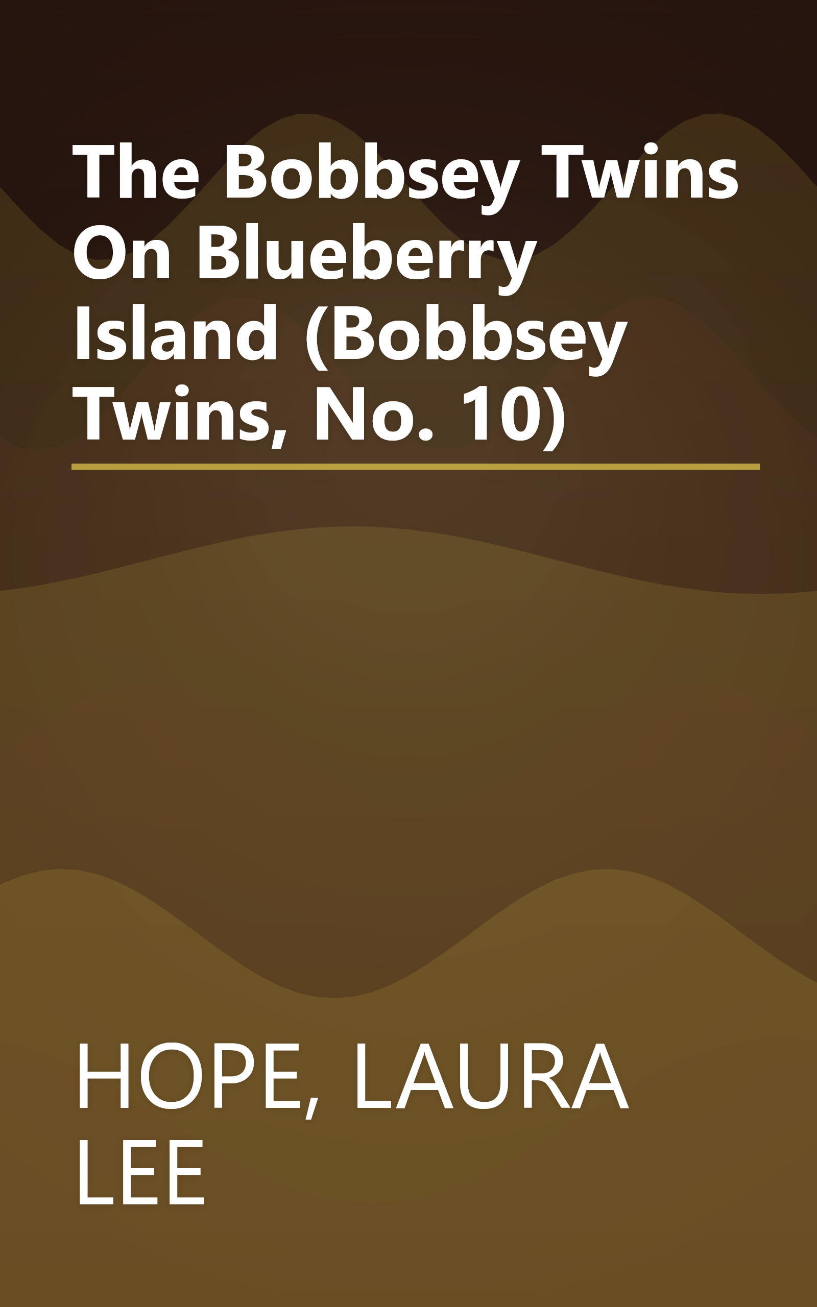 The Bobbsey Twins On Blueberry Island (Bobbsey Twins, No. 10) book cover
