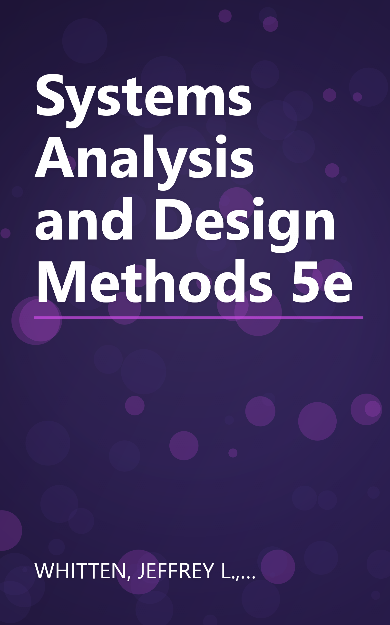 Systems Analysis and Design Methods 5e book cover
