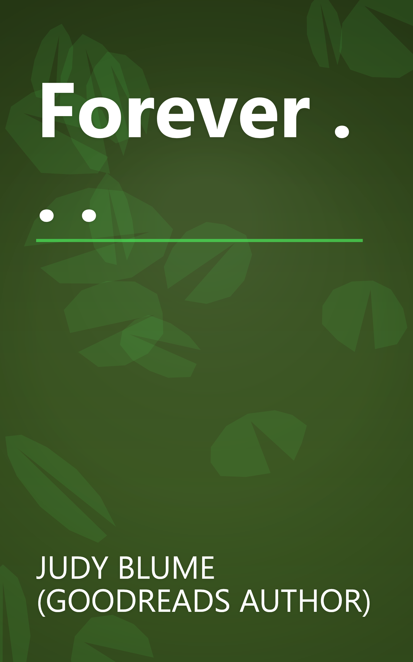 Forever . . . book cover