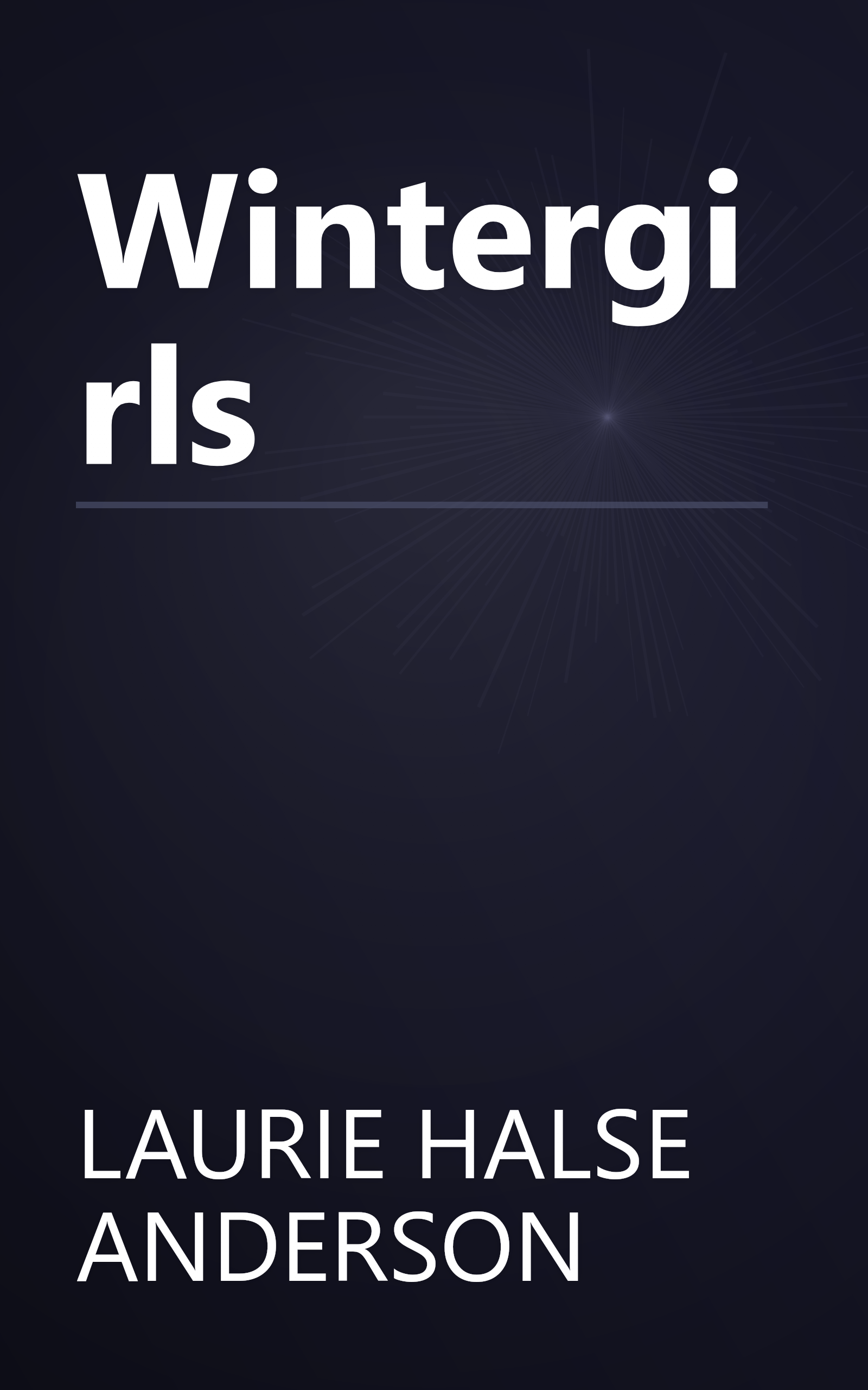 Wintergirls book cover