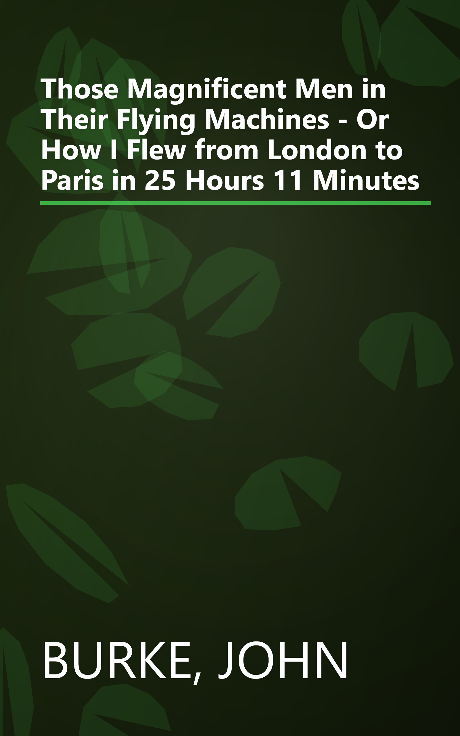 Those Magnificent Men in Their Flying Machines - Or How I Flew from London to Paris in 25 Hours 11 Minutes book cover