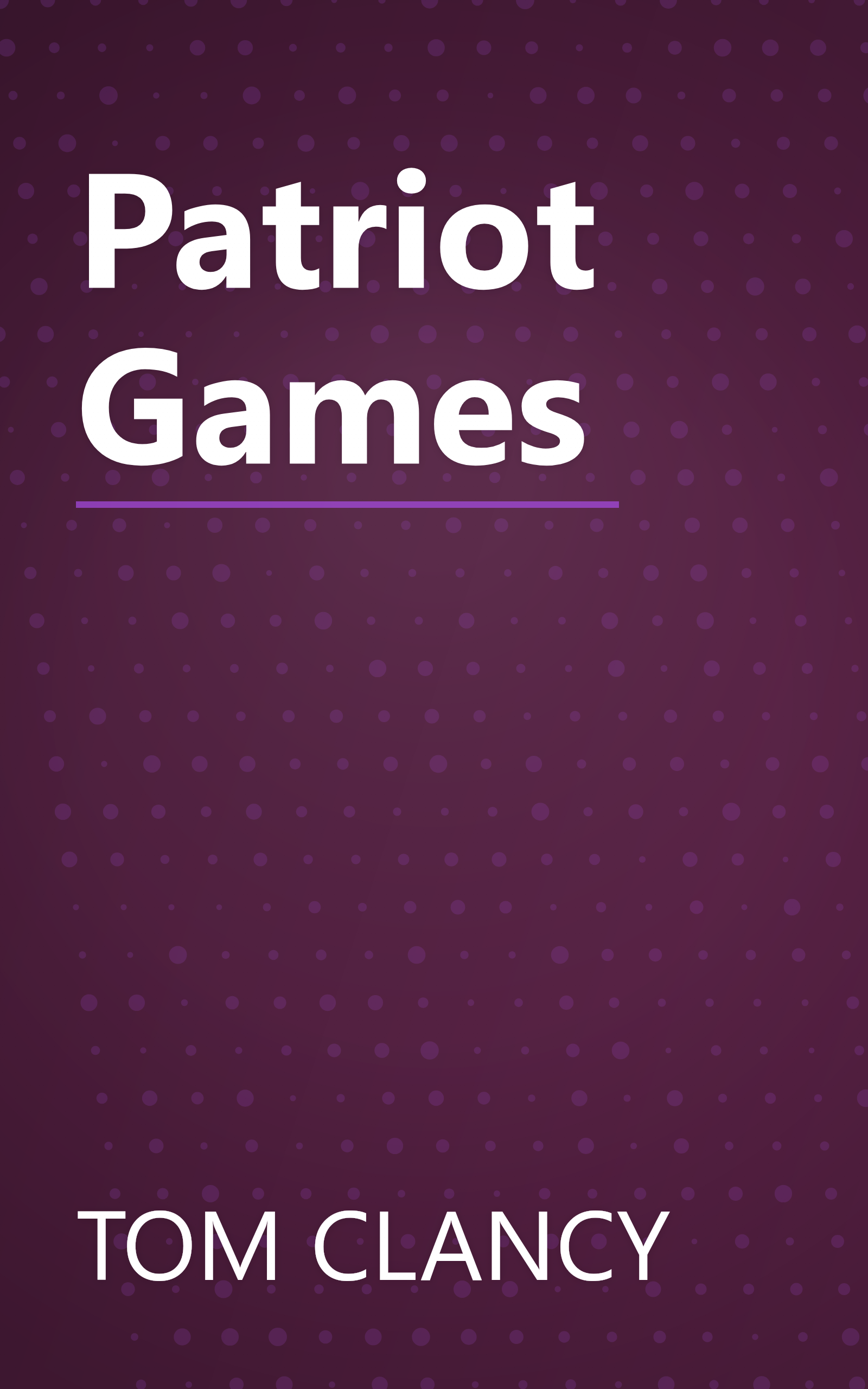 Patriot Games book cover