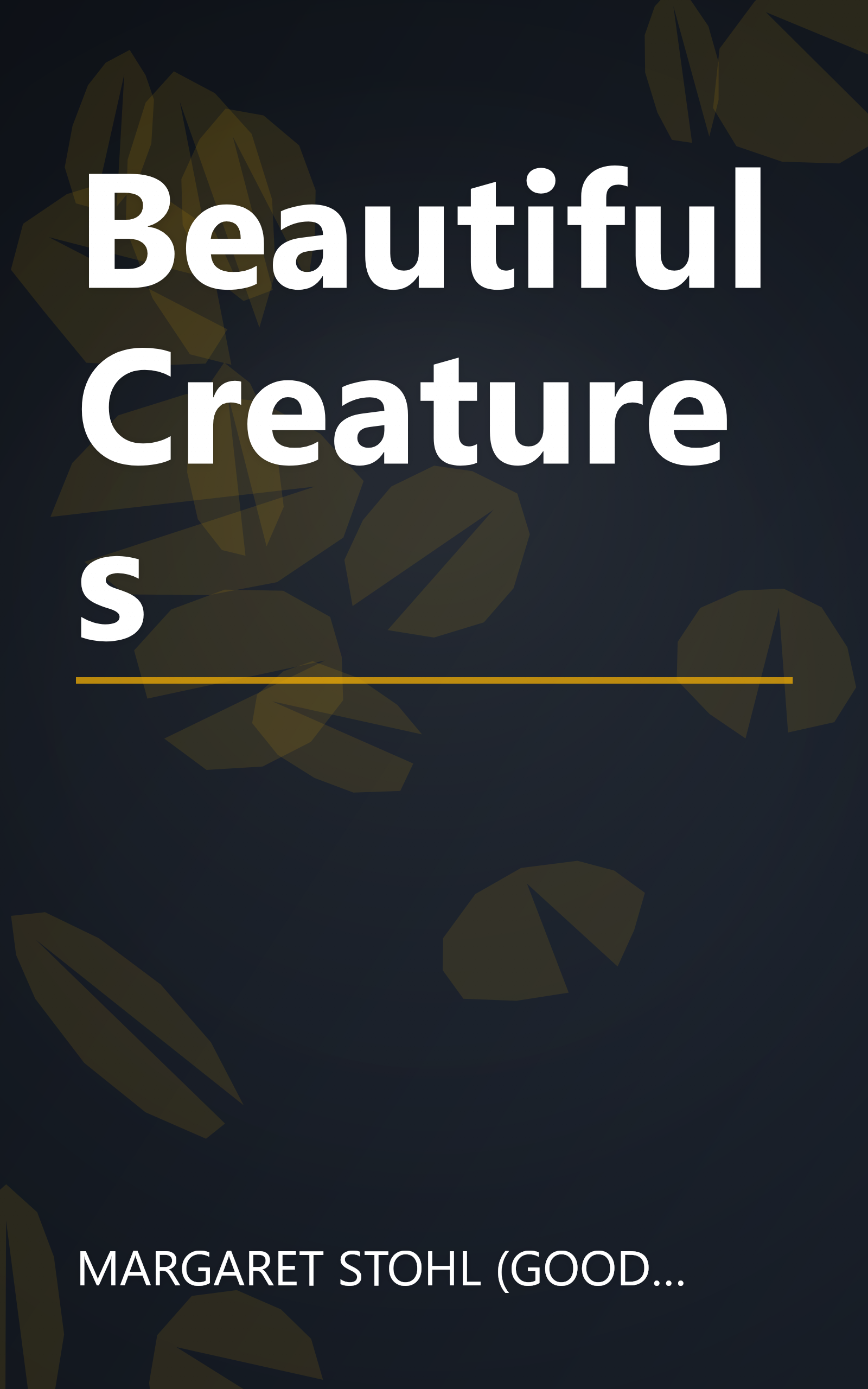 Beautiful Creatures book cover