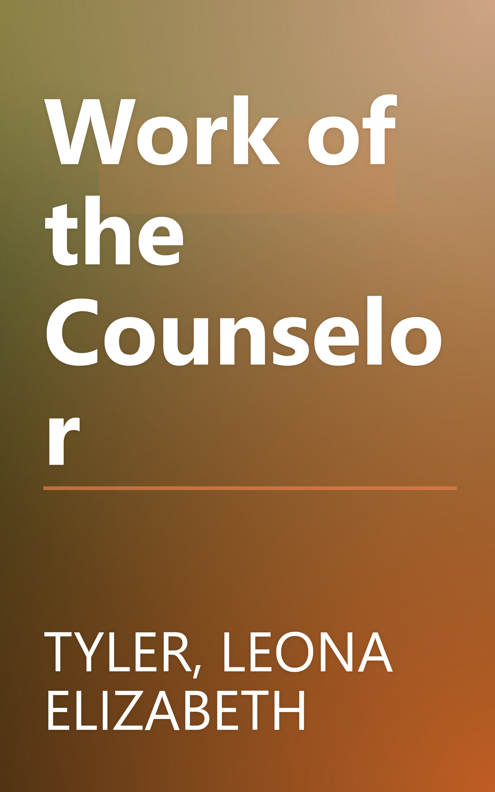 Work of the Counselor book cover