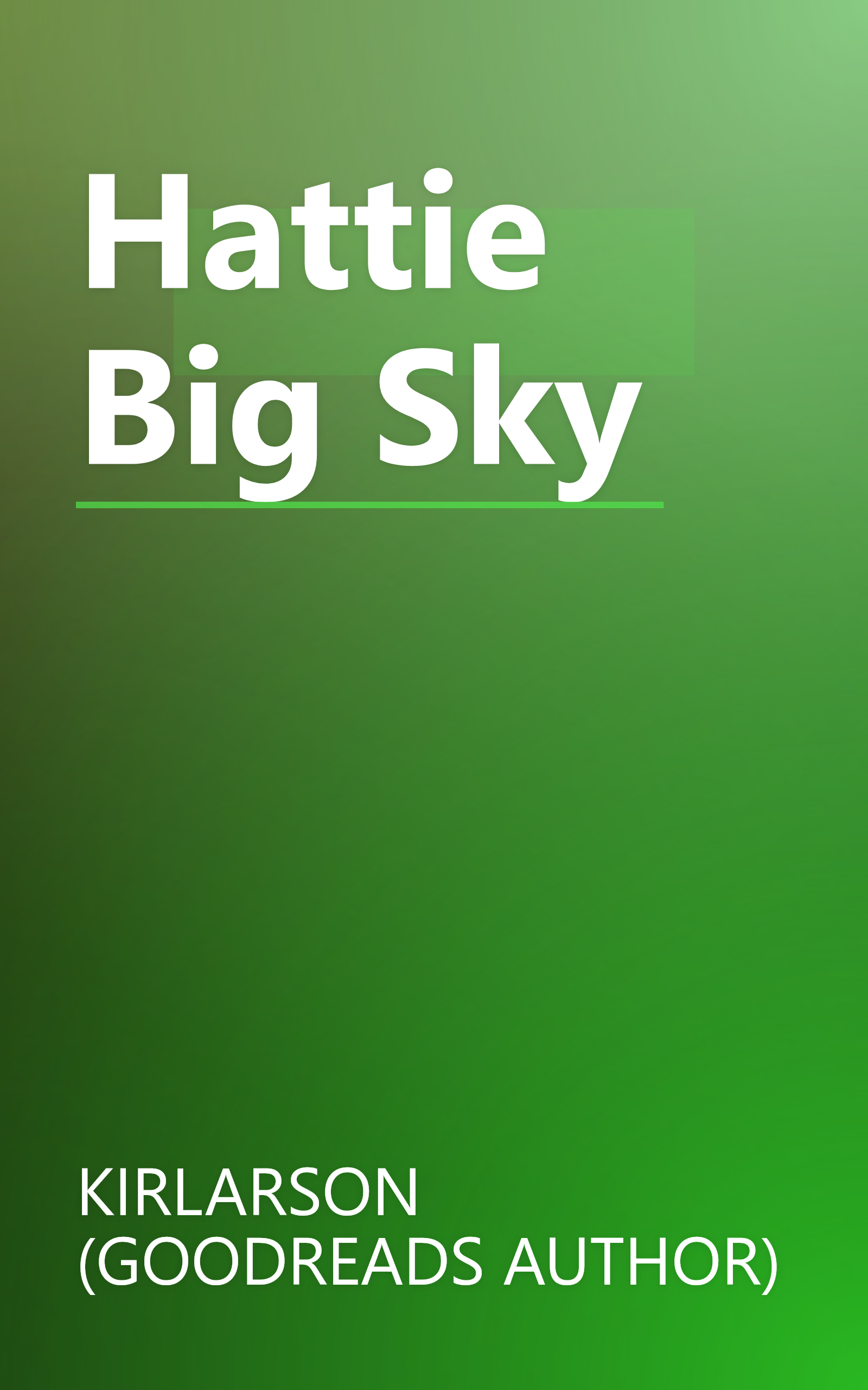 Hattie Big Sky book cover