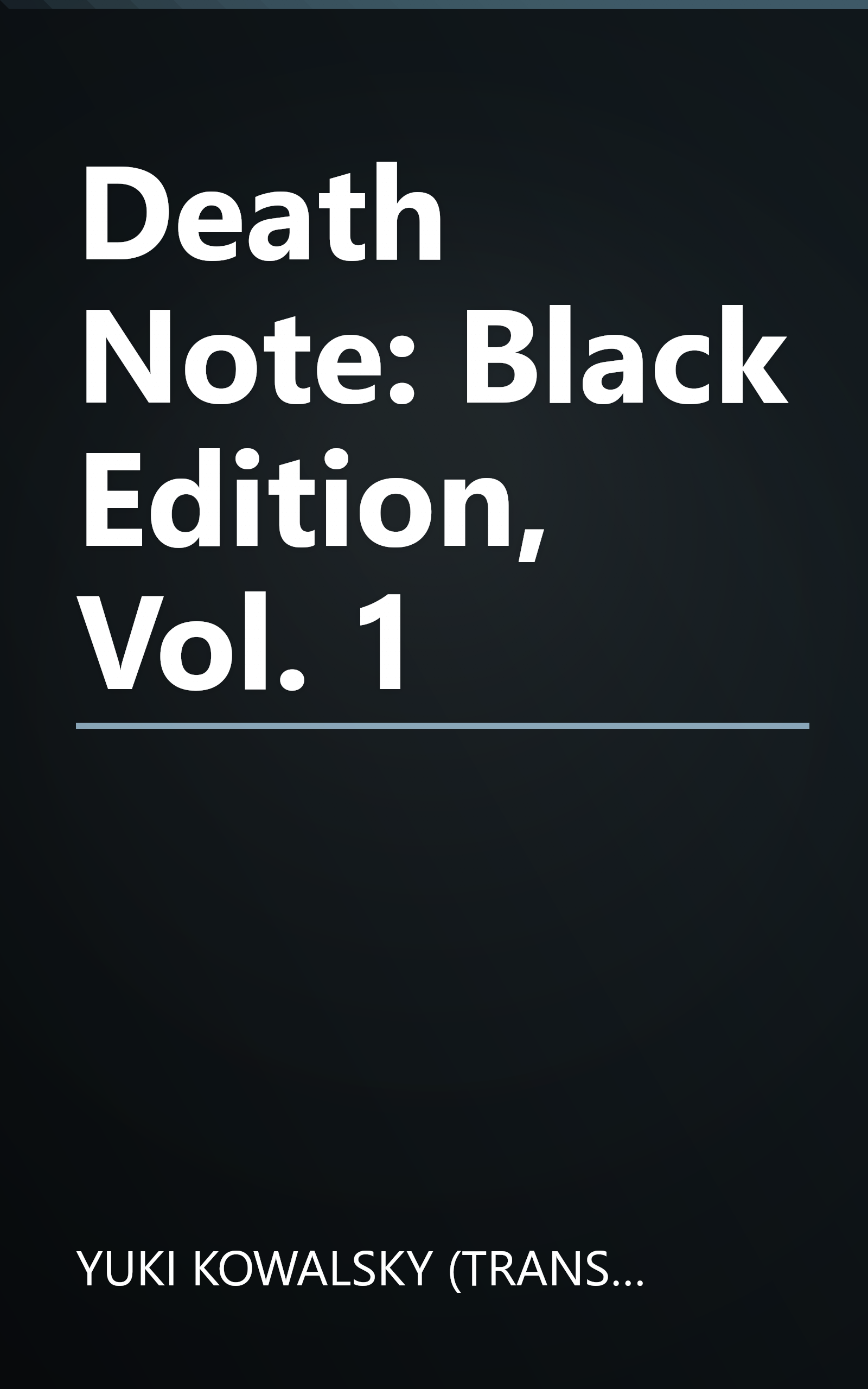 Death Note: Black Edition, Vol. 1 book cover