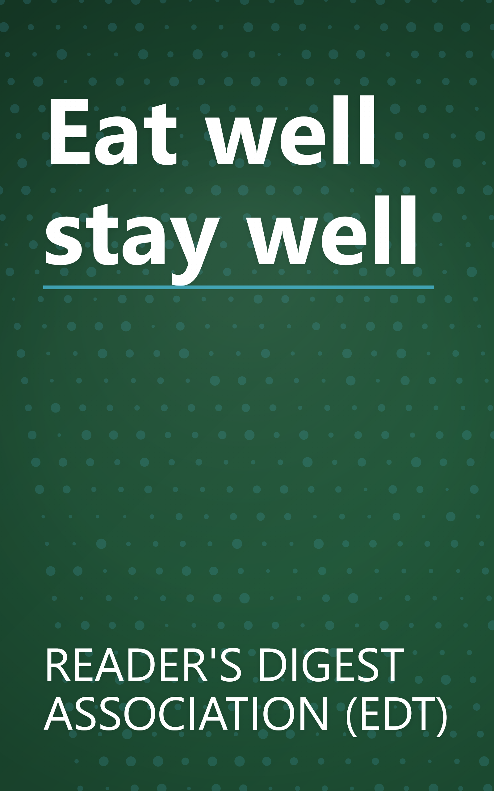 Eat well stay well book cover