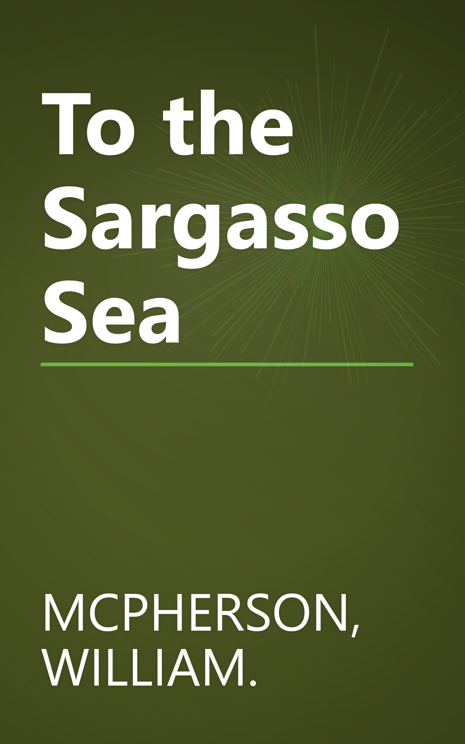 To the Sargasso Sea book cover