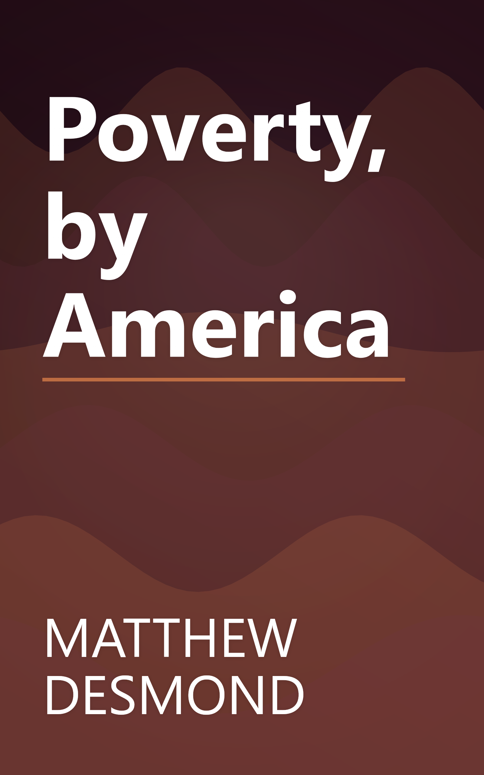 Poverty, by America book cover