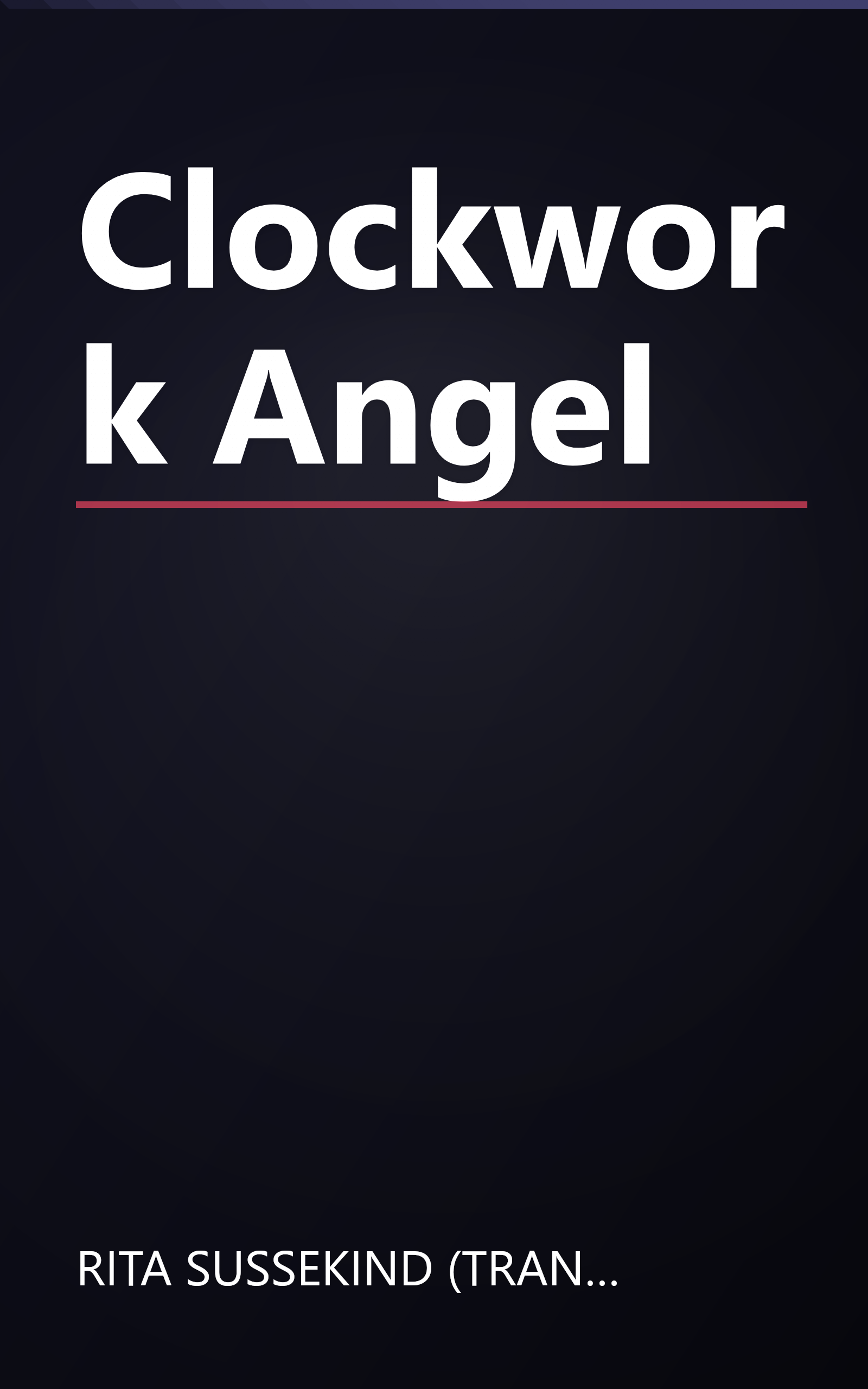 Clockwork Angel book cover