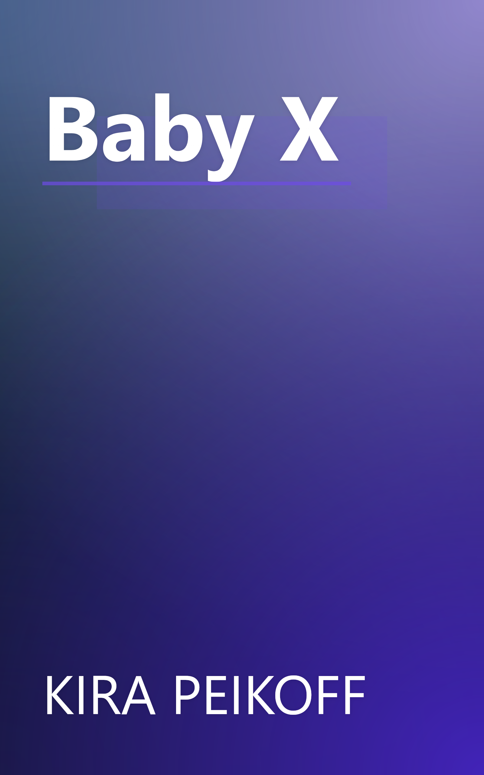 Baby X book cover