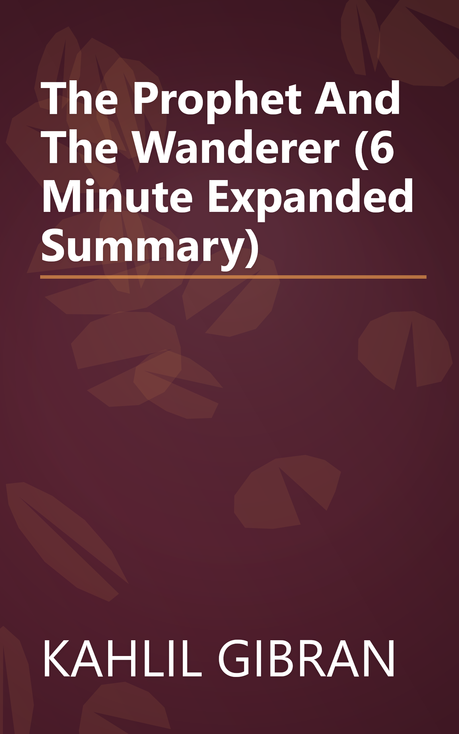 The Prophet And The Wanderer (6 Minute   Expanded Summary) book cover
