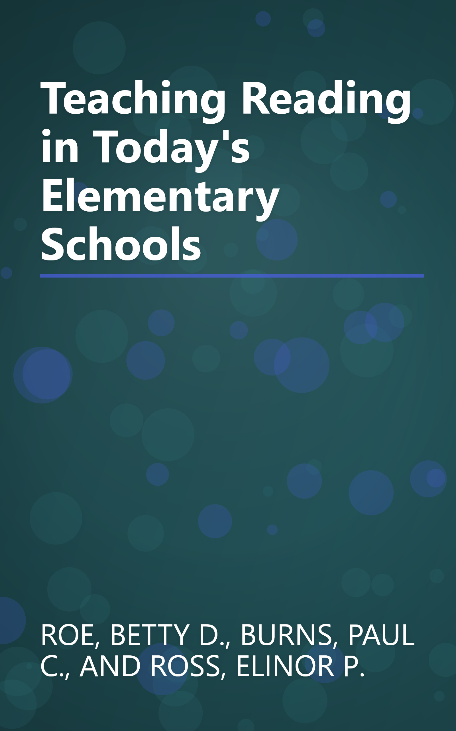 Teaching Reading in Today's Elementary Schools book cover