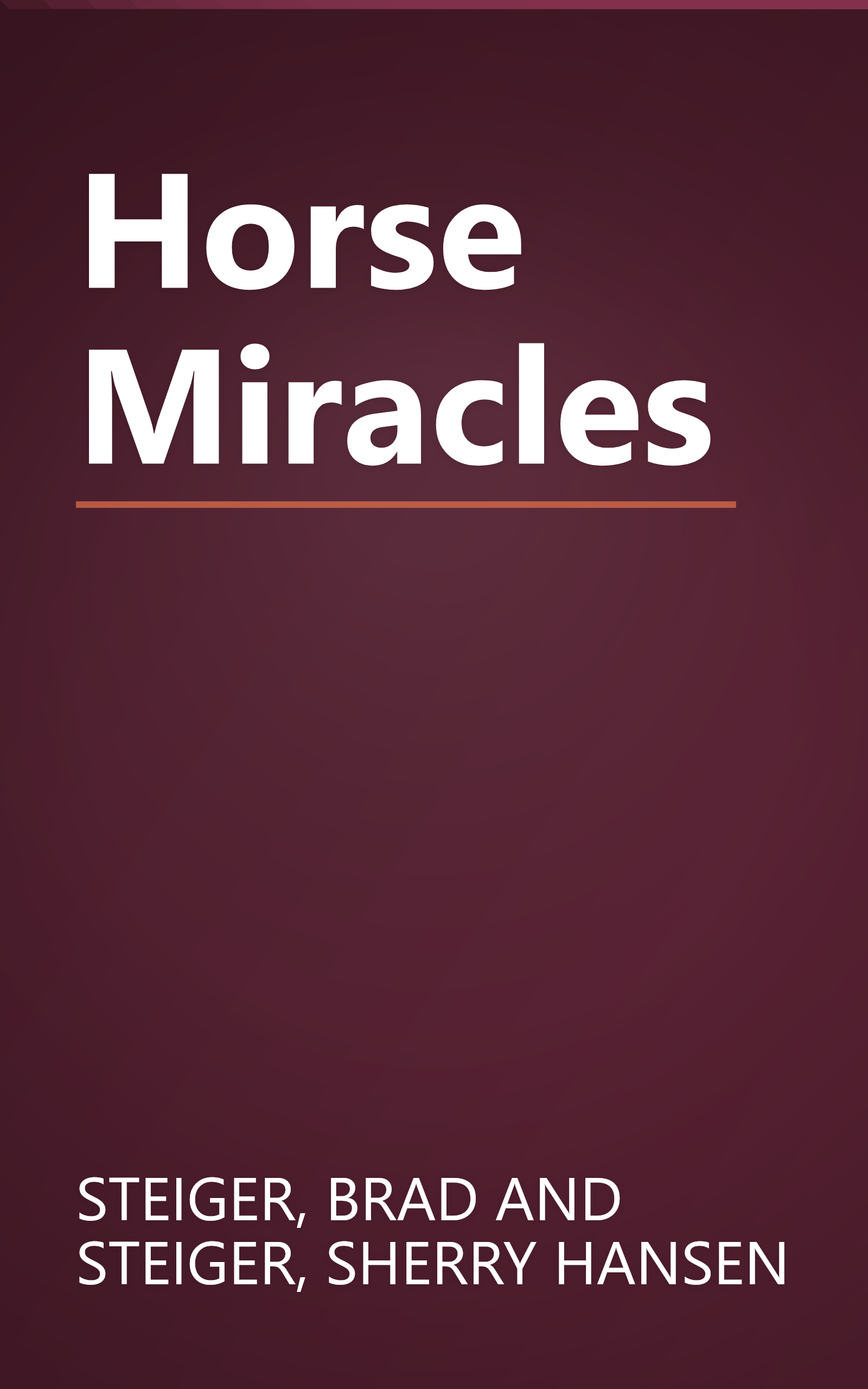 Horse Miracles book cover