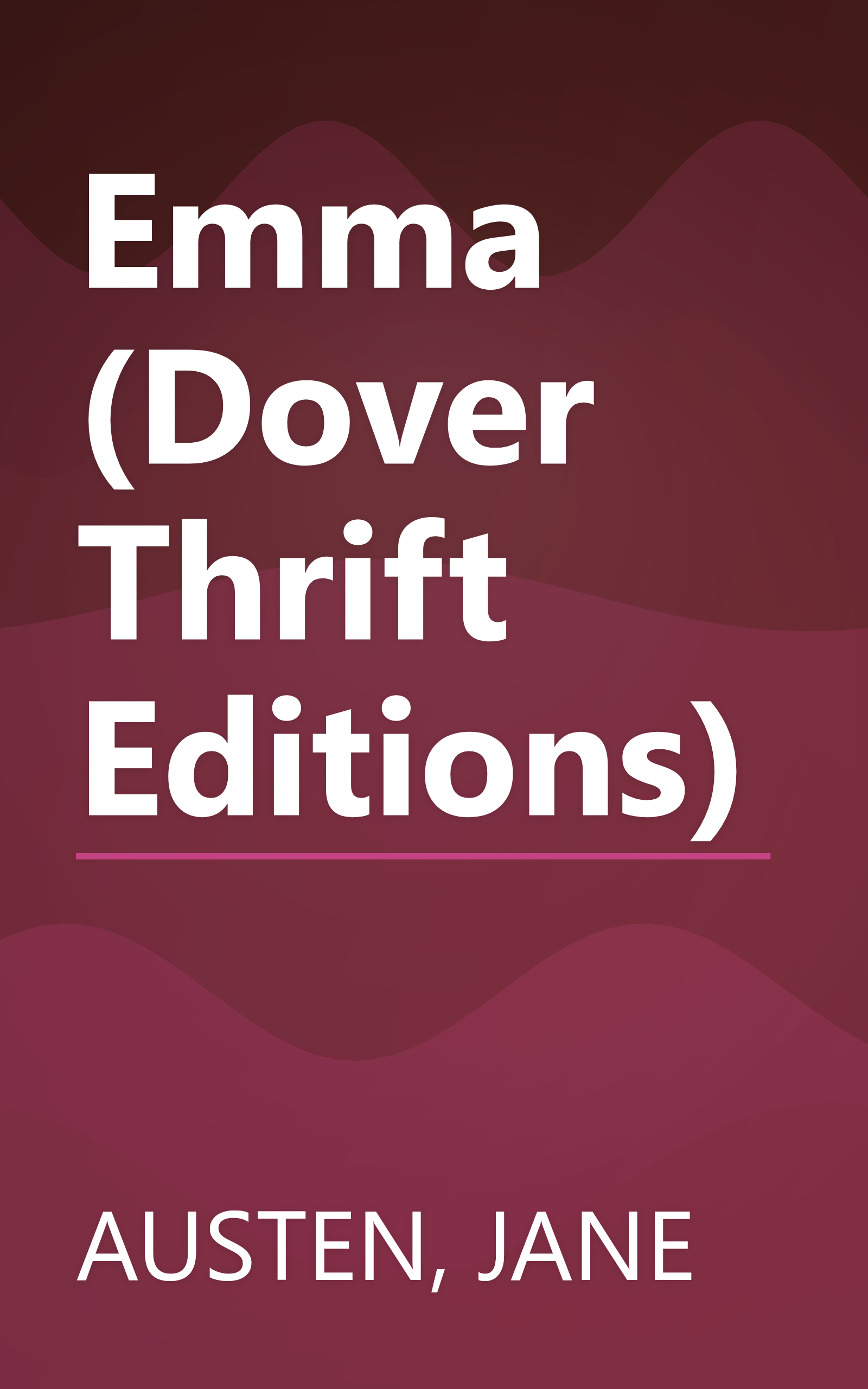 Emma (Dover Thrift Editions) book cover