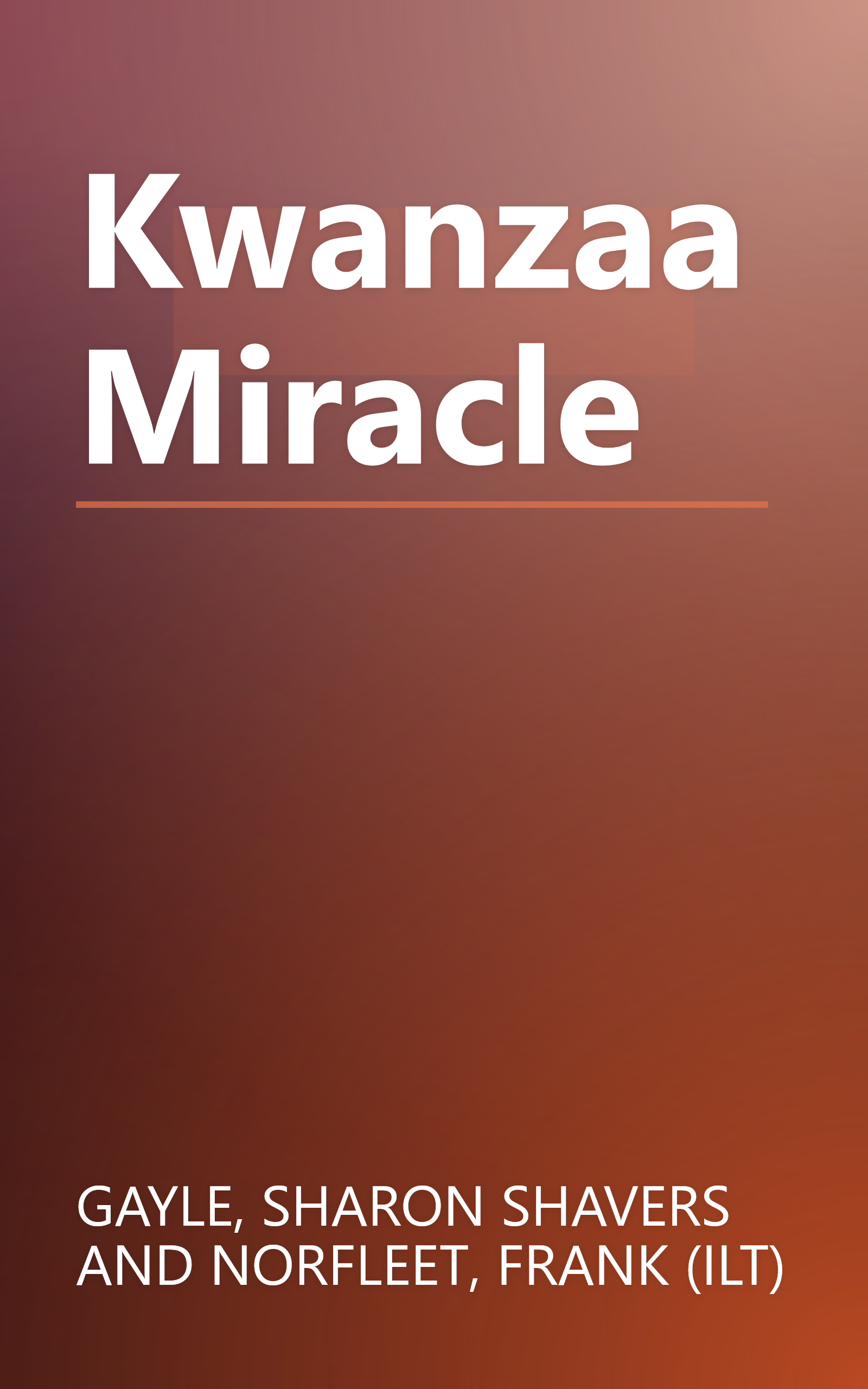 Kwanzaa Miracle book cover