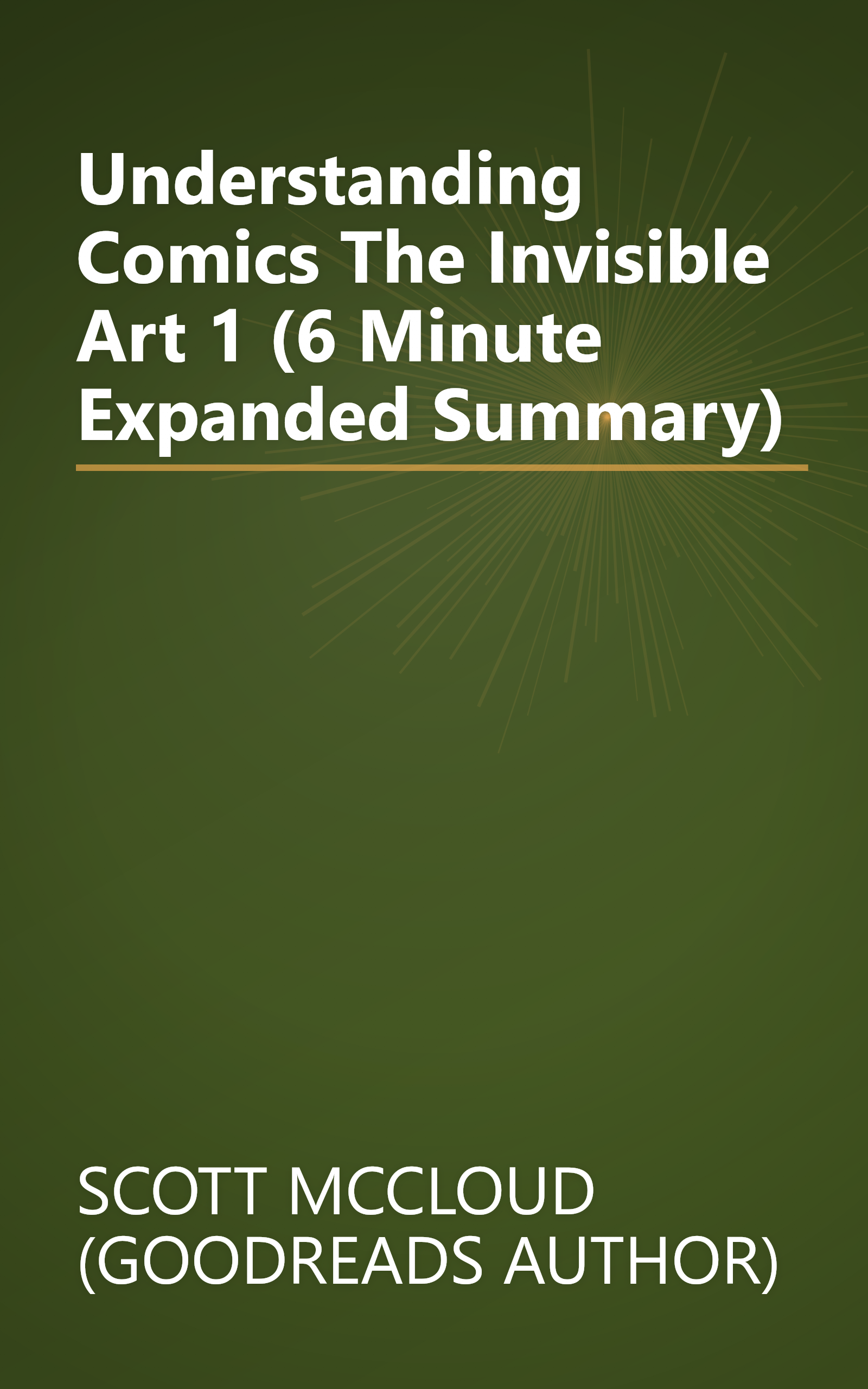 Understanding Comics  The Invisible Art 1 (6 Minute   Expanded Summary) book cover