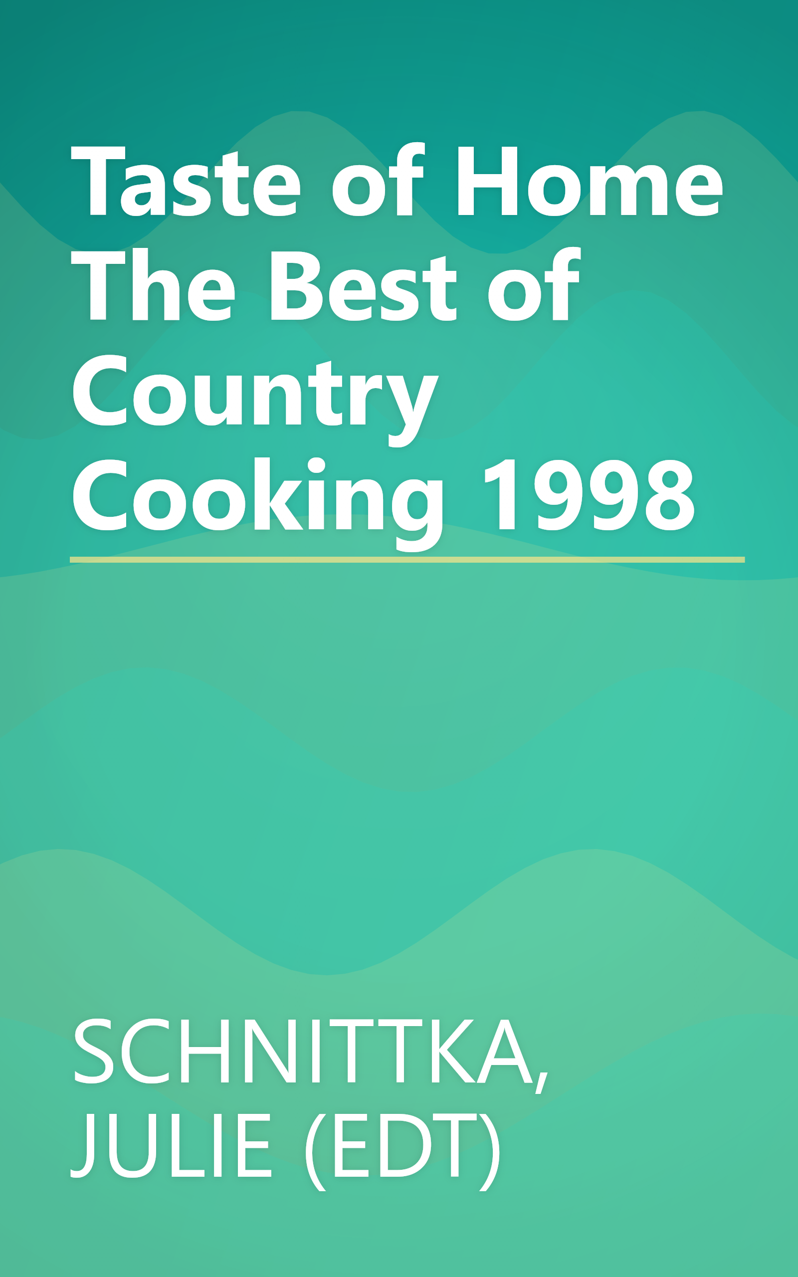 Taste of Home The Best of Country Cooking 1998 book cover