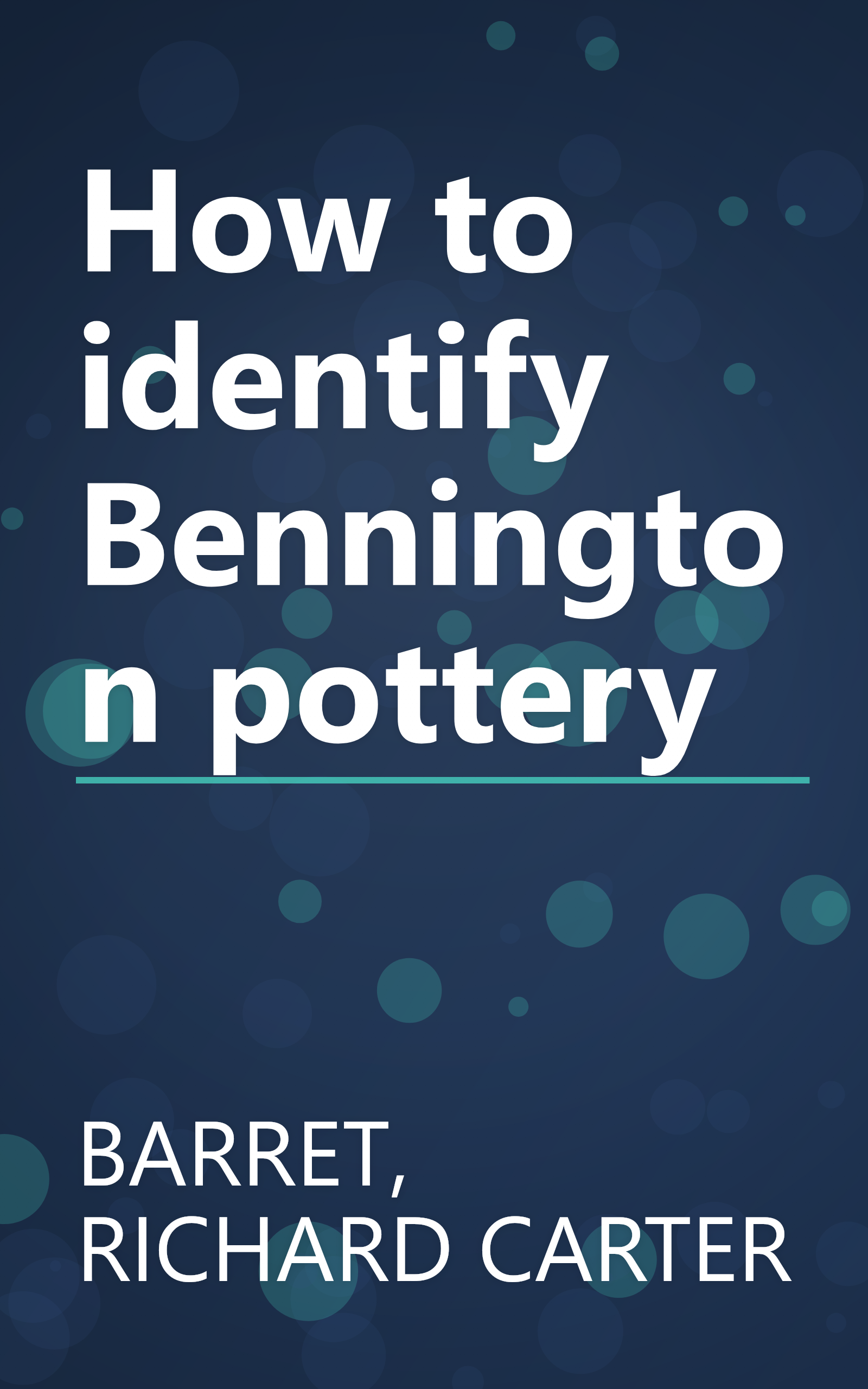How to identify Bennington pottery book cover