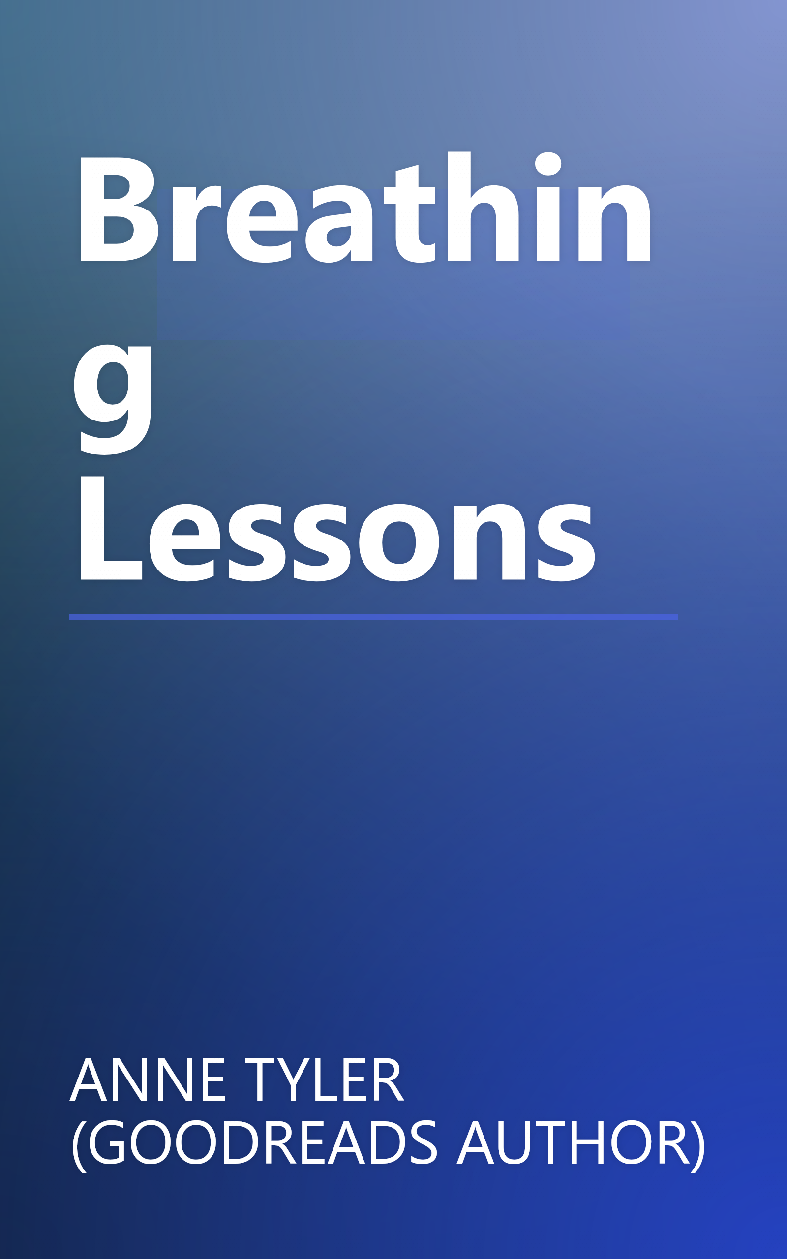 Breathing Lessons book cover