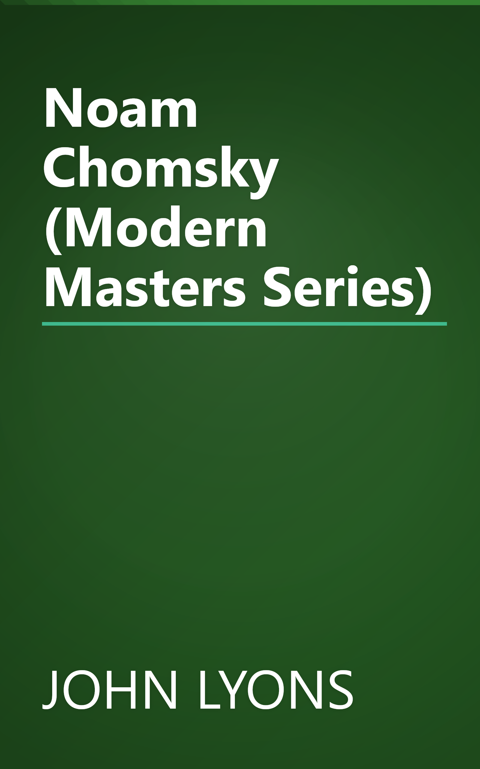 Noam Chomsky (Modern Masters Series) book cover
