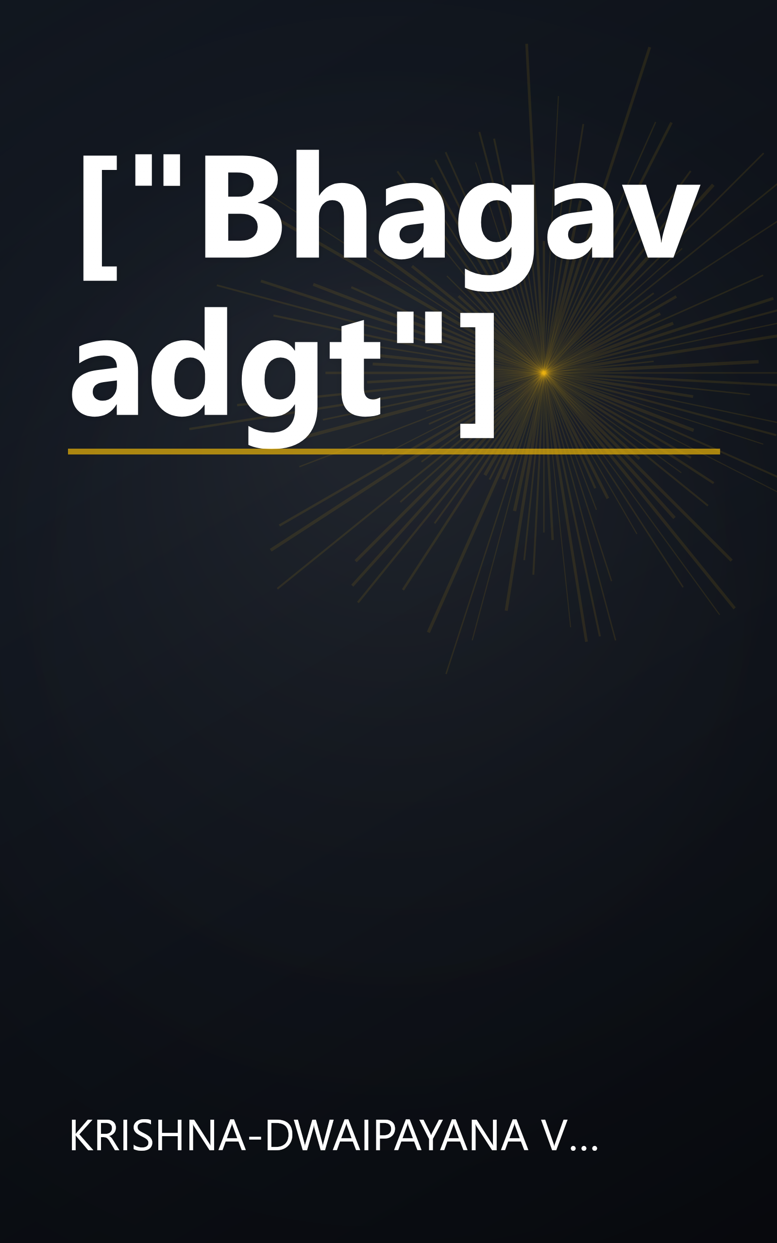 ["Bhagavadgt"] book cover