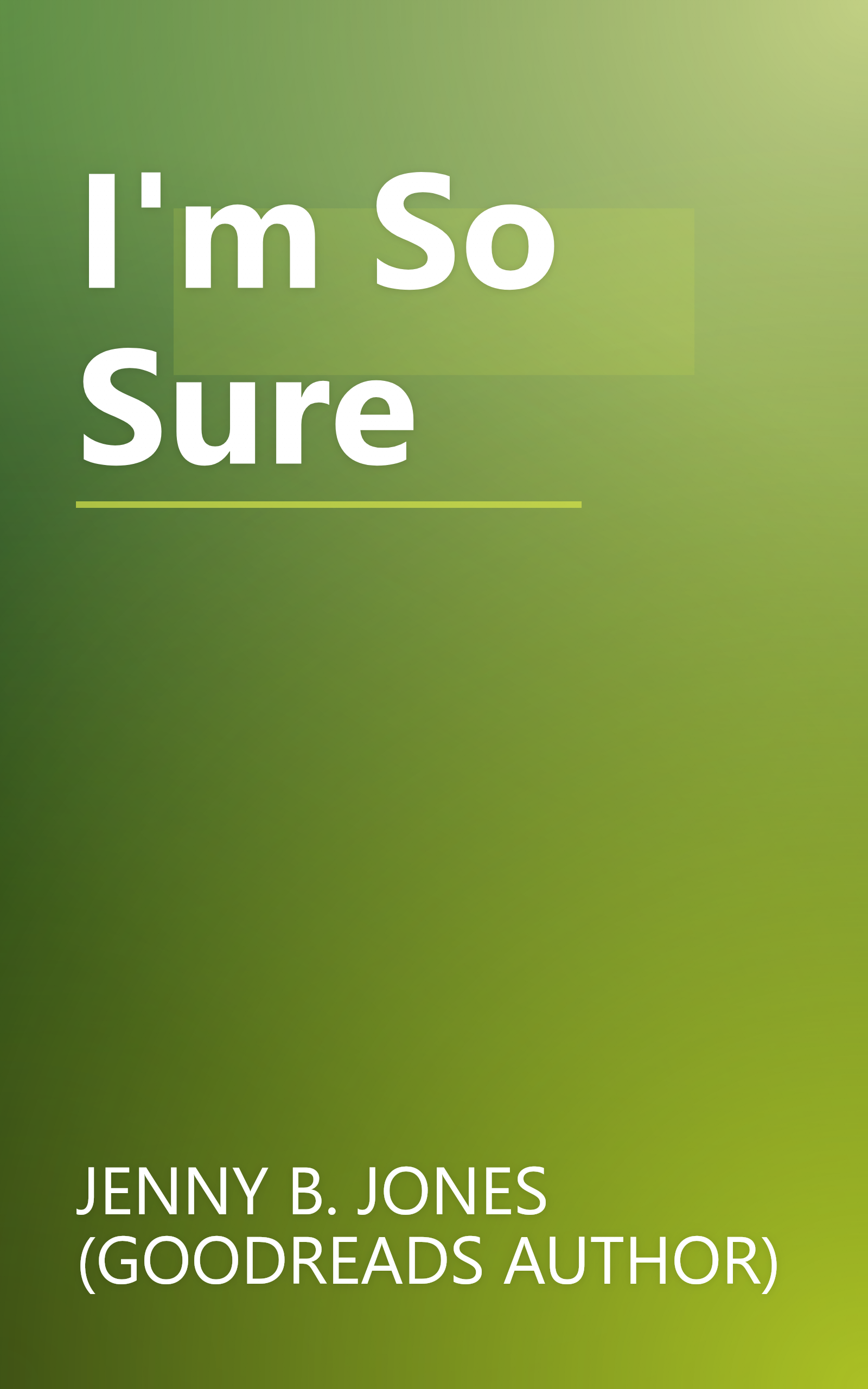 I'm So Sure book cover