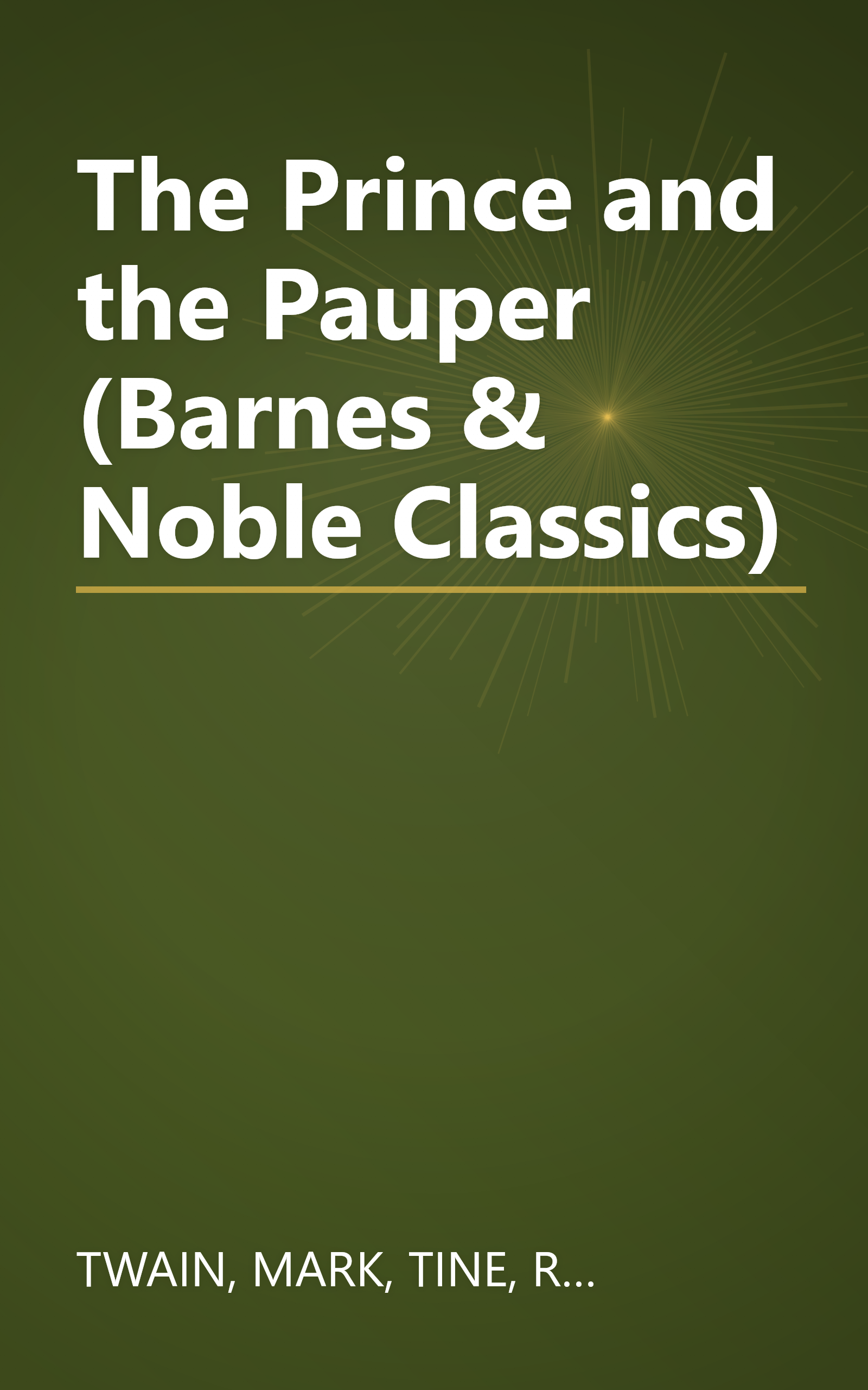 The Prince and the Pauper (Barnes & Noble Classics) book cover