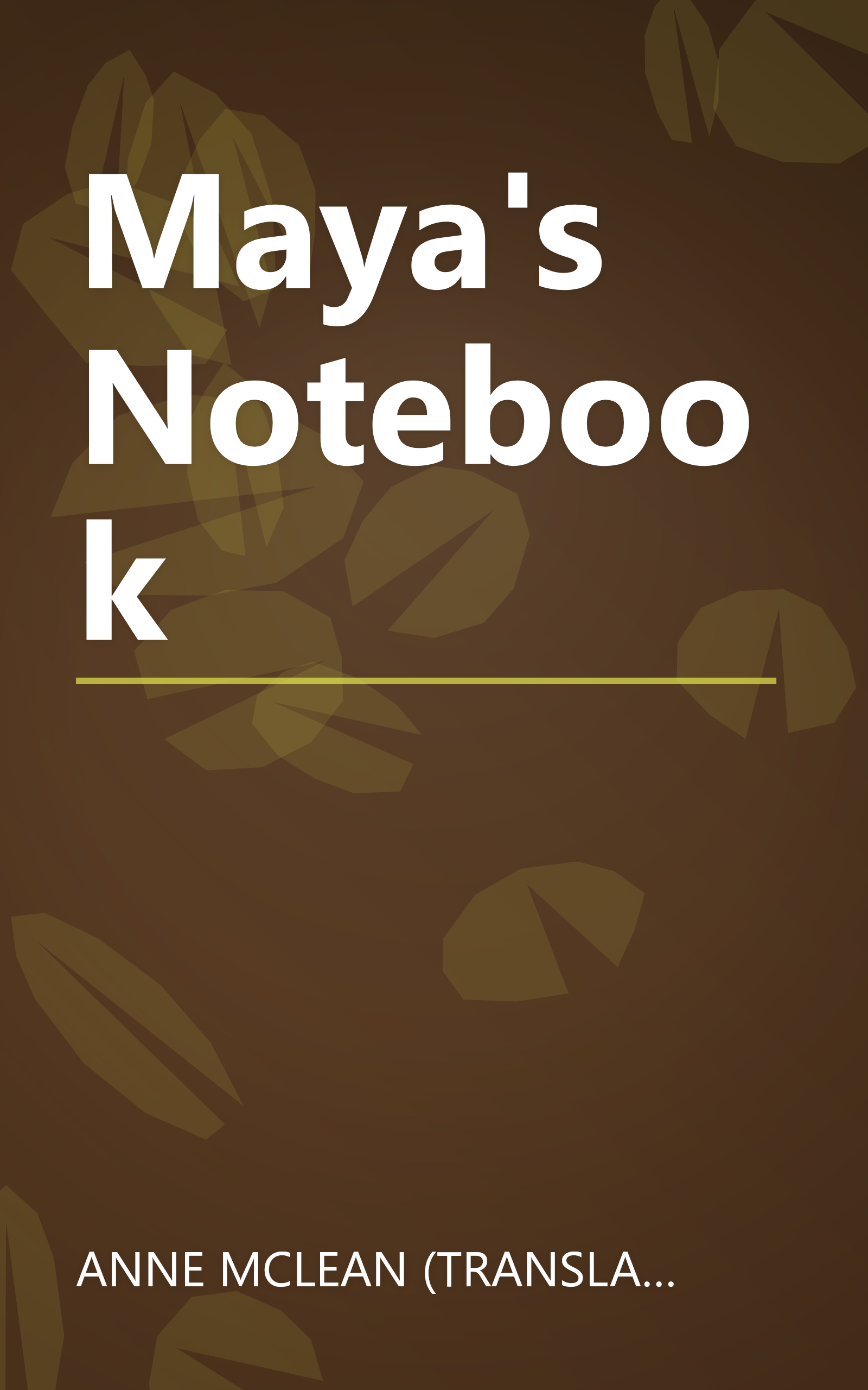 Maya's Notebook book cover