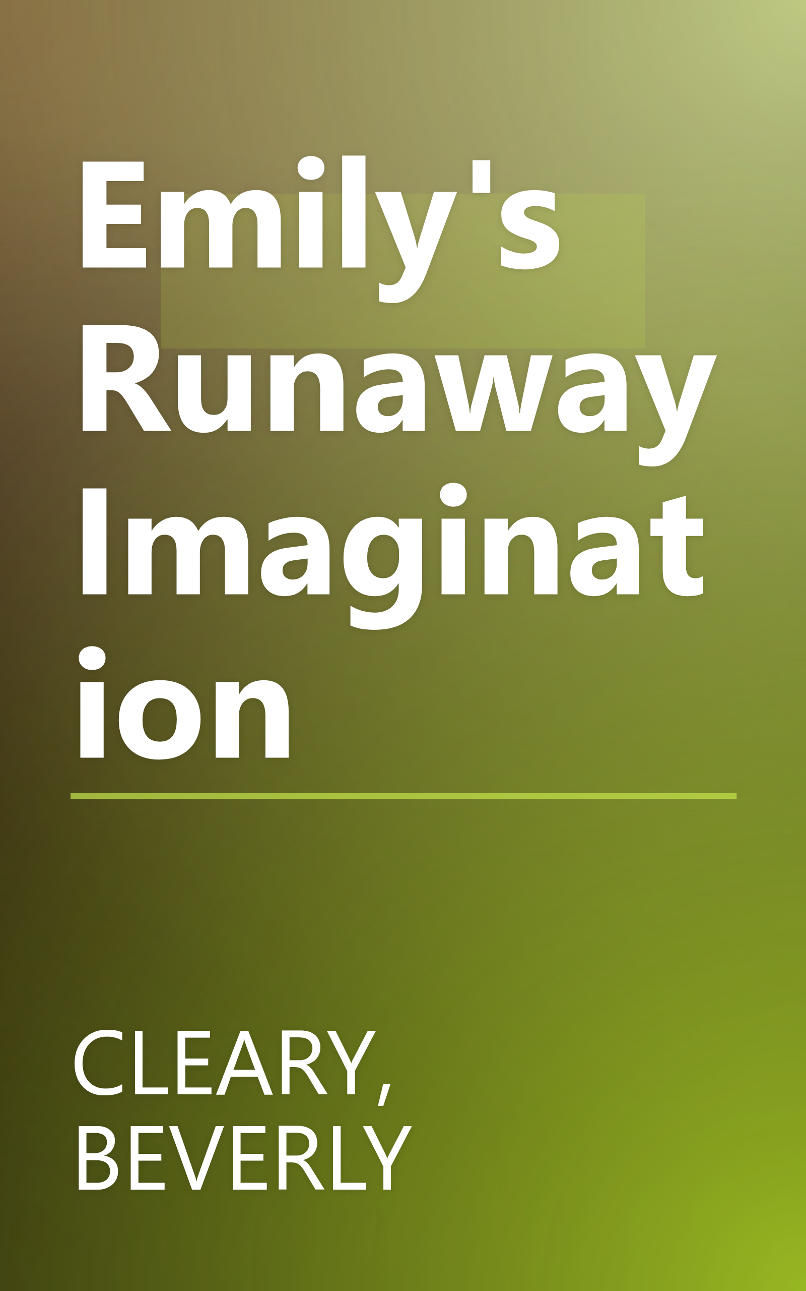 Emily's Runaway Imagination book cover