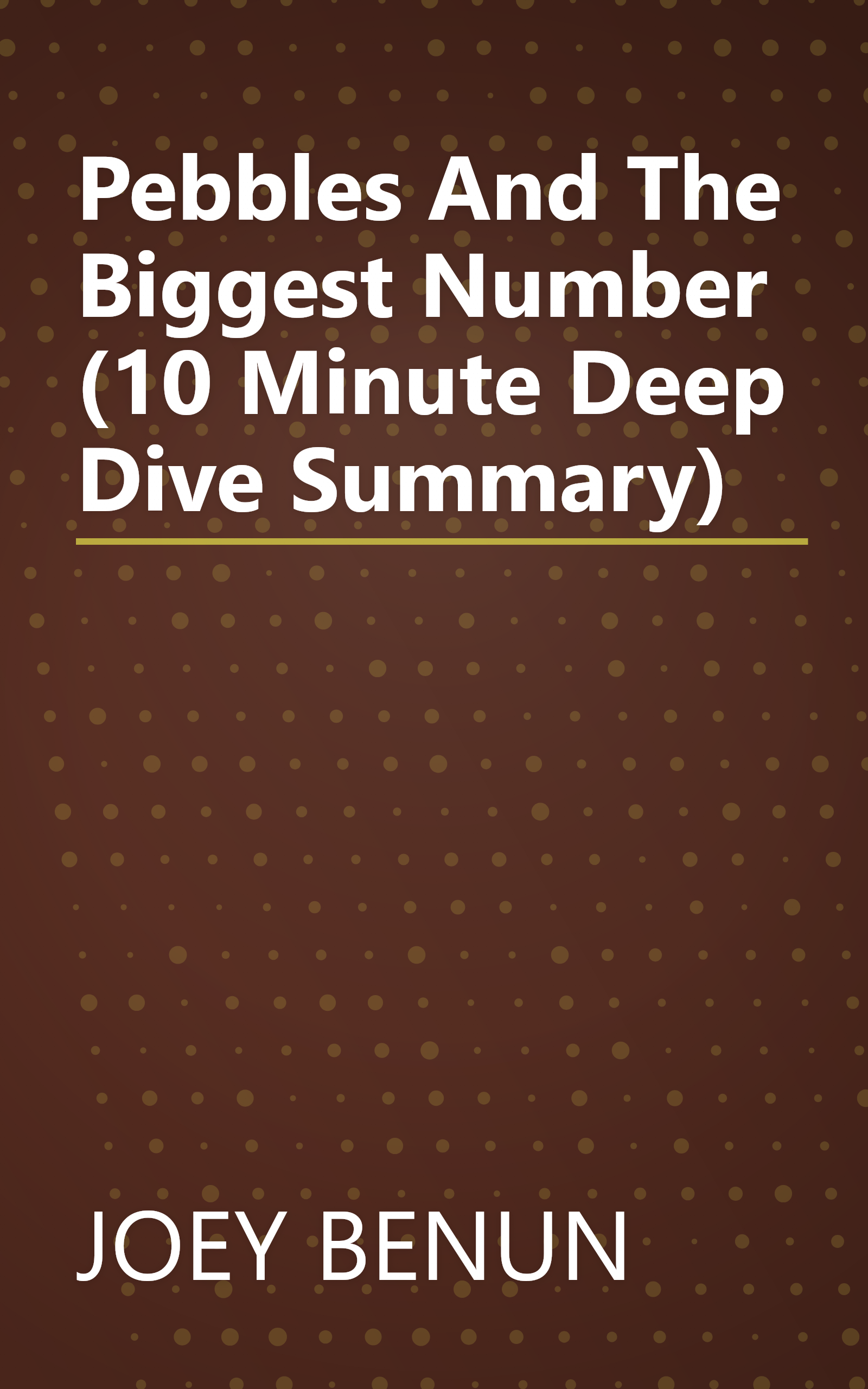 Pebbles And The Biggest Number (10 Minute   Deep Dive Summary) book cover